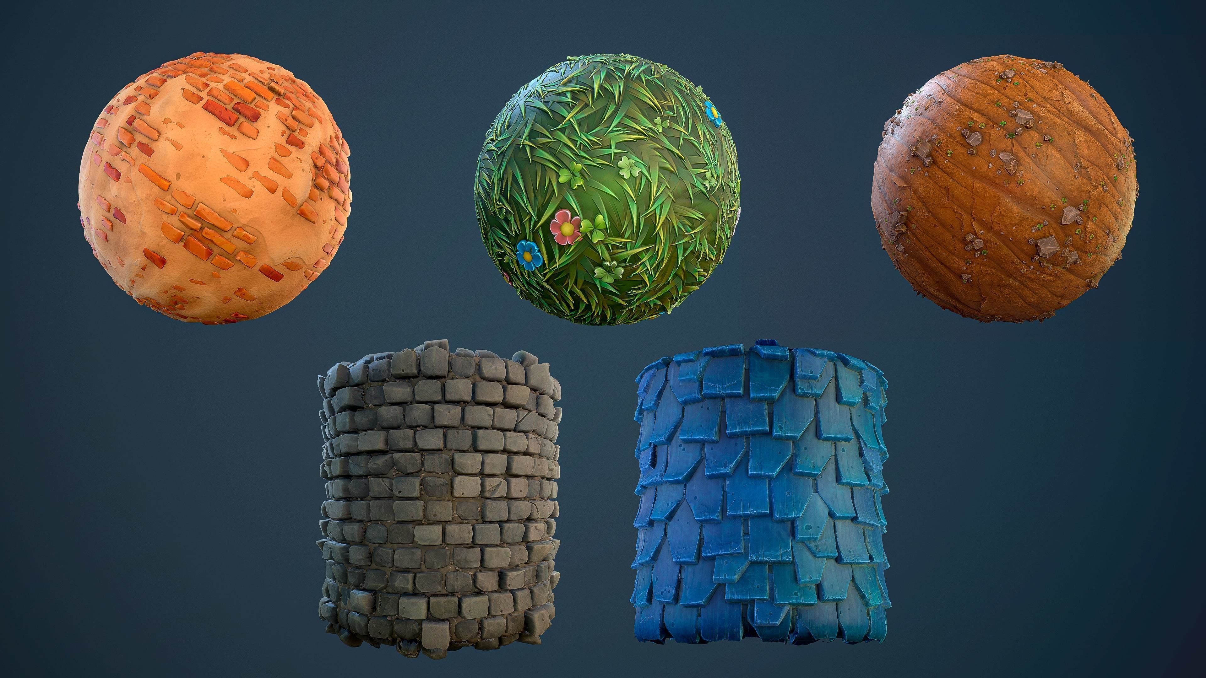 Stylized materials free Texture | CGTrader