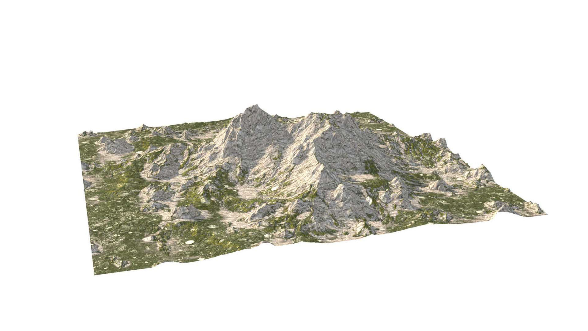 Grass Map Mountains 3D model | CGTrader