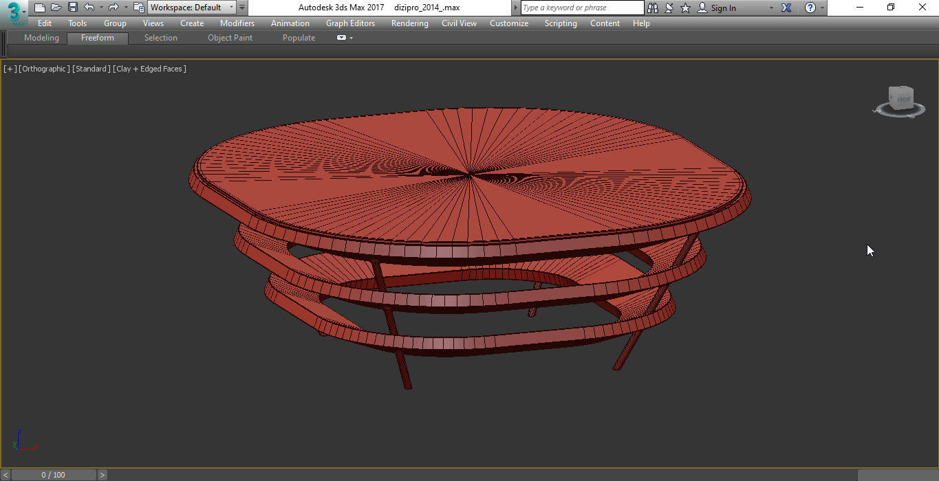 3D model STADIUM COFFEE TABLE 3d model VR / AR / low-poly | CGTrader