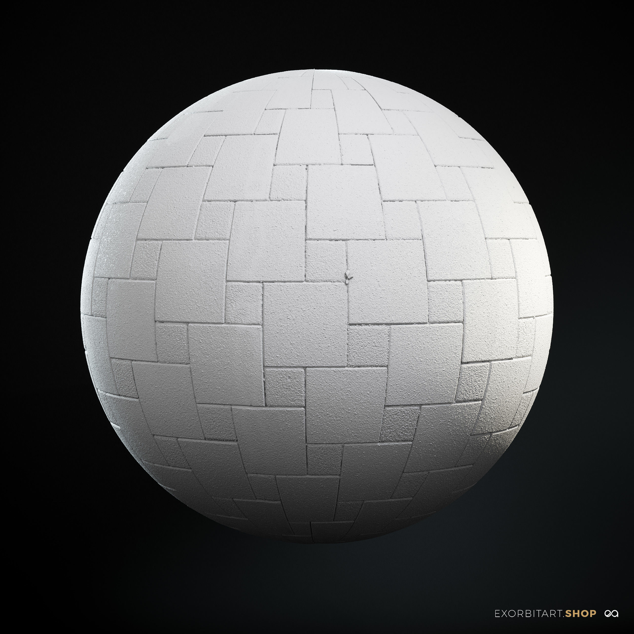 Texture Scanned Seamless Checker Pavement PBR Textures VR / AR / low ...