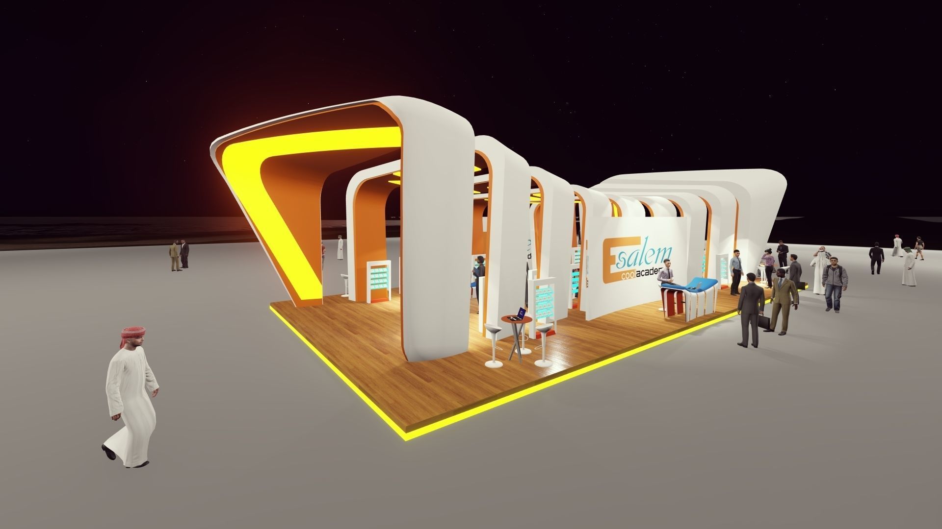 3d Exhibition Booth Design Render was made by Lumion 3D model | CGTrader