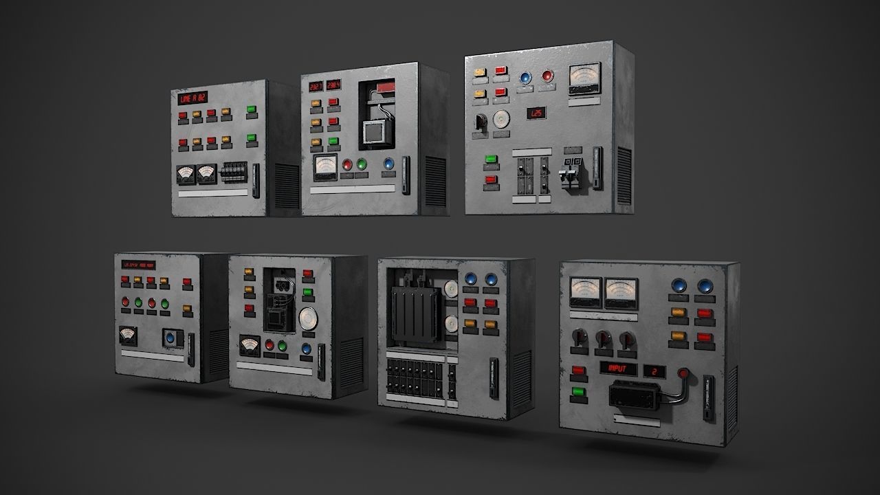 Electric cabinet pack 3D model | CGTrader