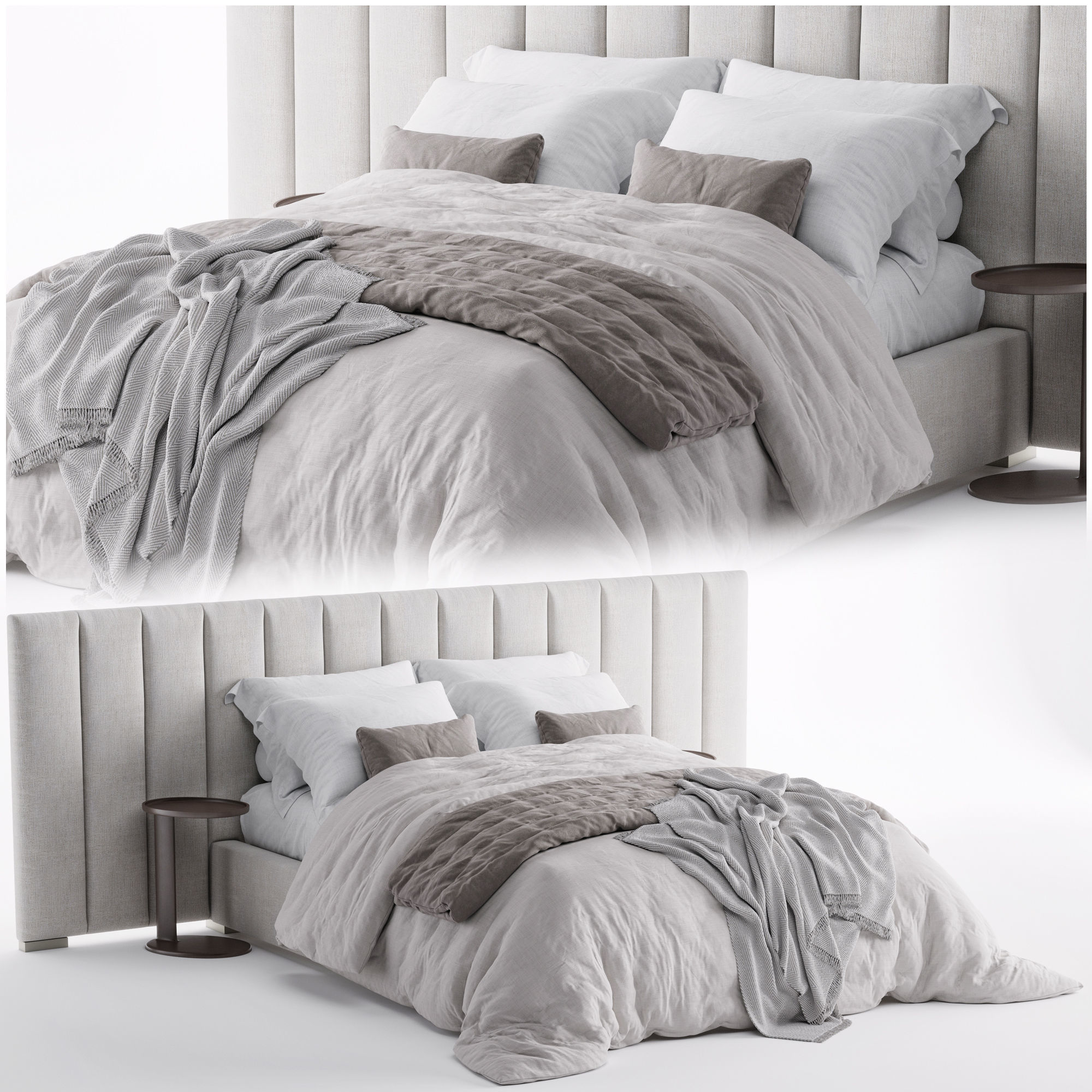 RH Modena Queen Bed 3D model | CGTrader