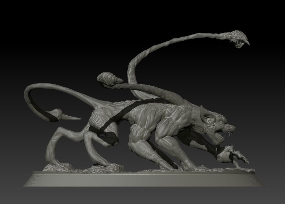 DisplacerBeast statue of demon 3D model 3D printable | CGTrader