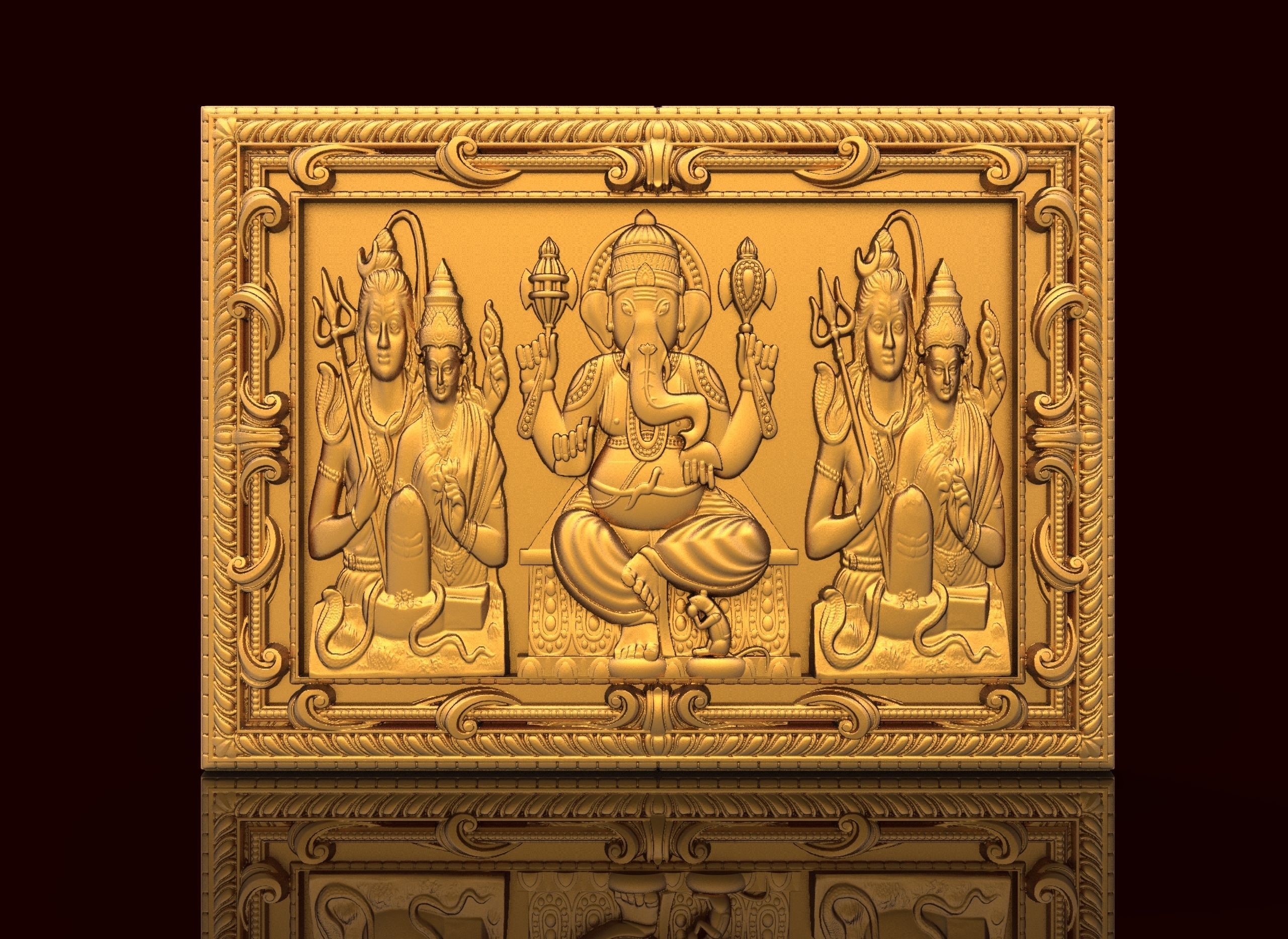 Gods in framed 3d stl models for artcam and aspire