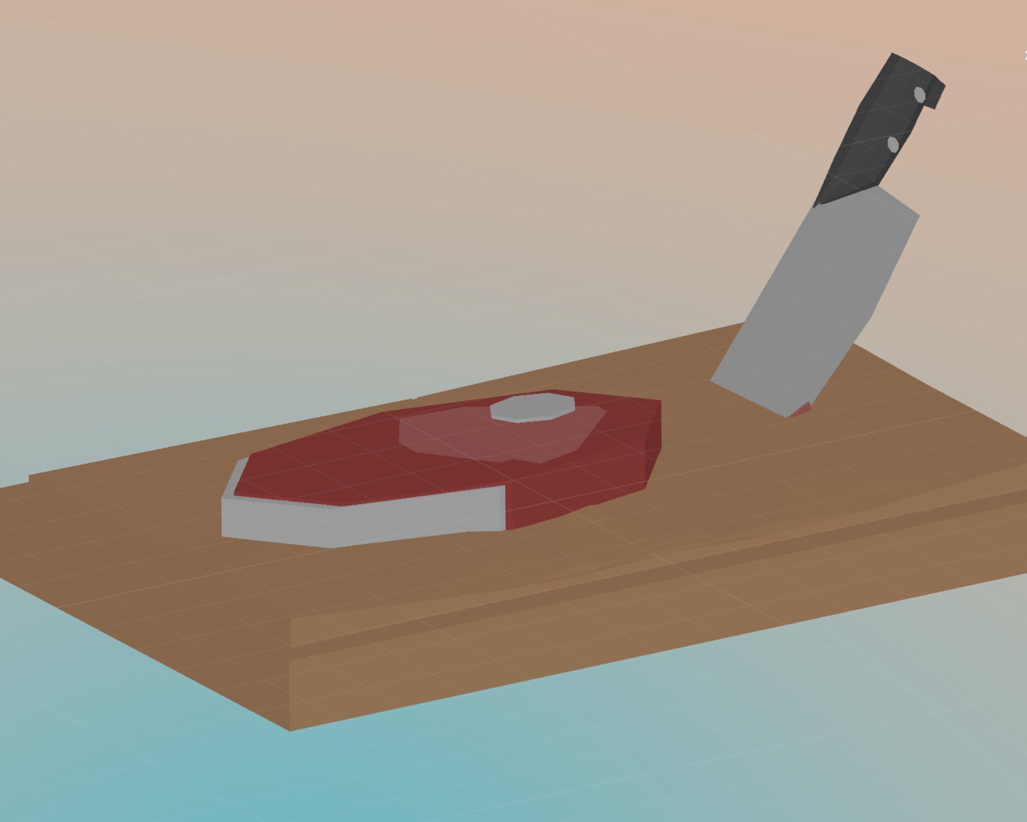 Low poly cutting block 3D model | CGTrader