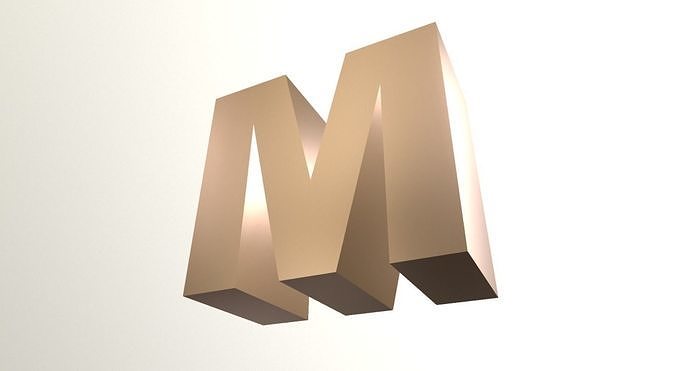 3D model Letter M - Alphabet Series VR / AR / low-poly | CGTrader
