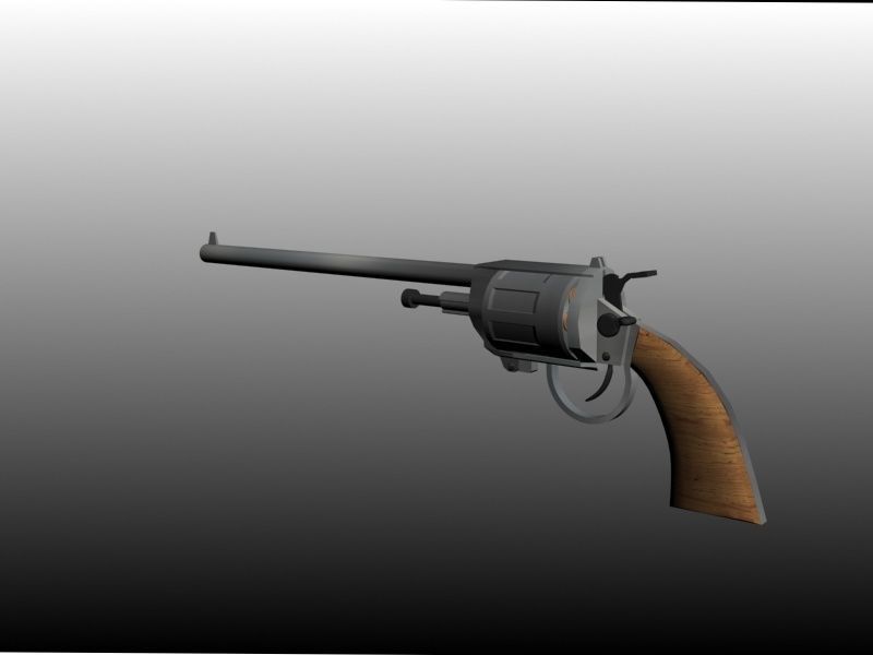 The revolver 3D model animated rigged | CGTrader