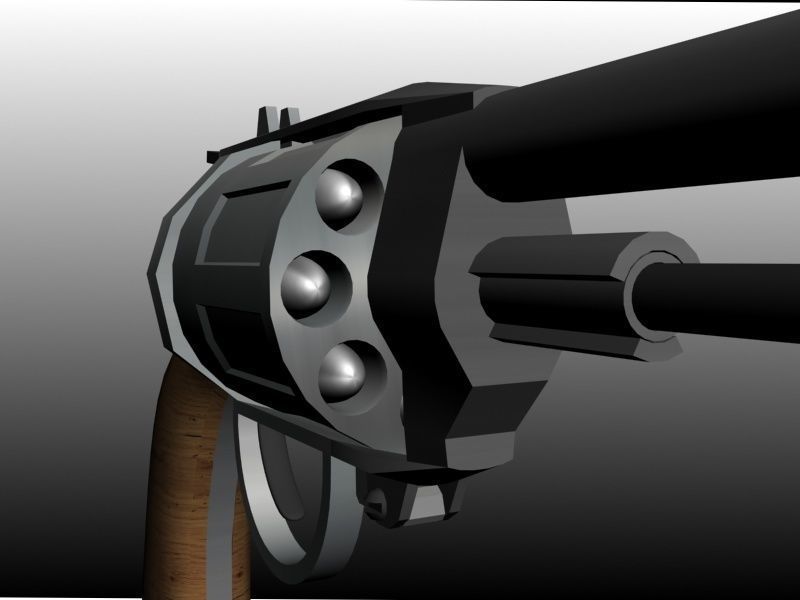 The revolver 3D model animated rigged | CGTrader