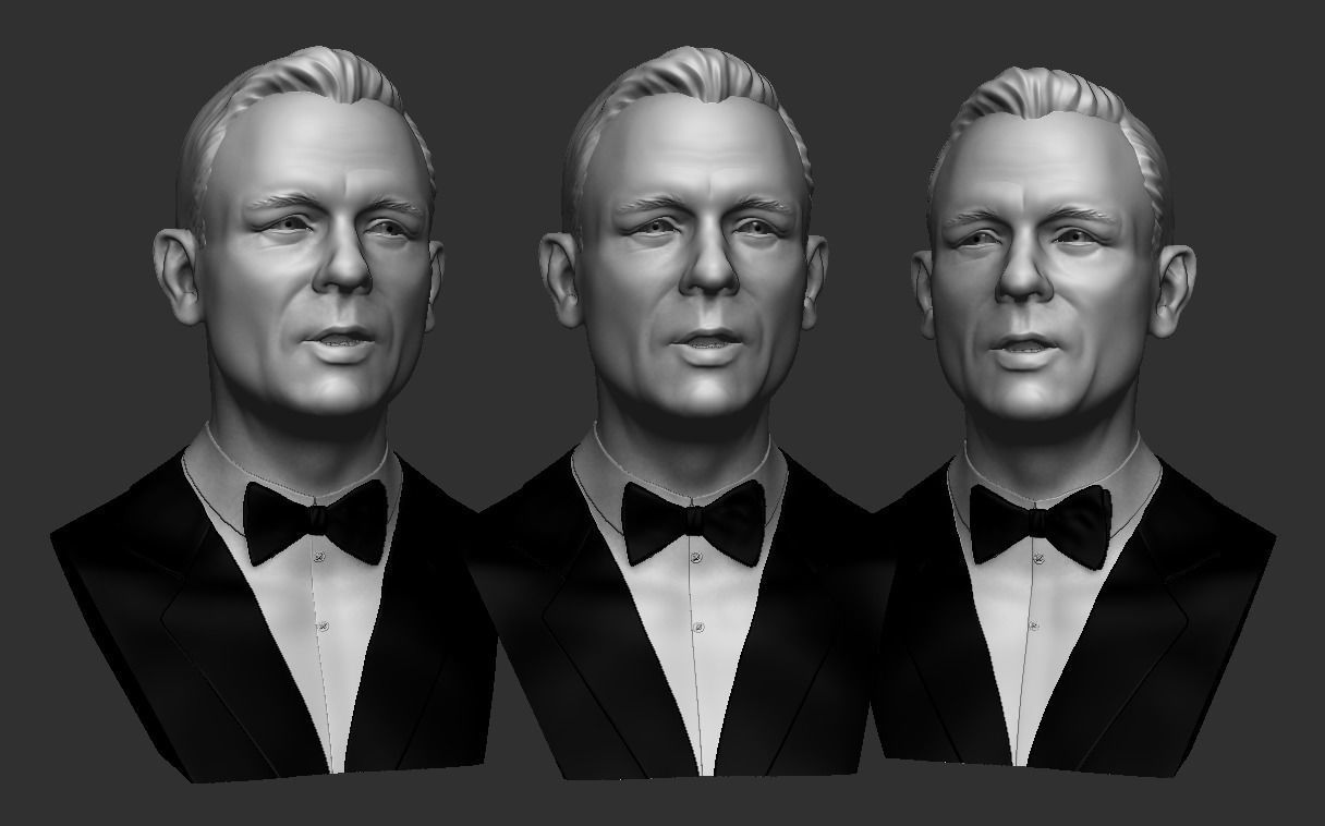Bond bust 3d print free 3D model 3D printable | CGTrader
