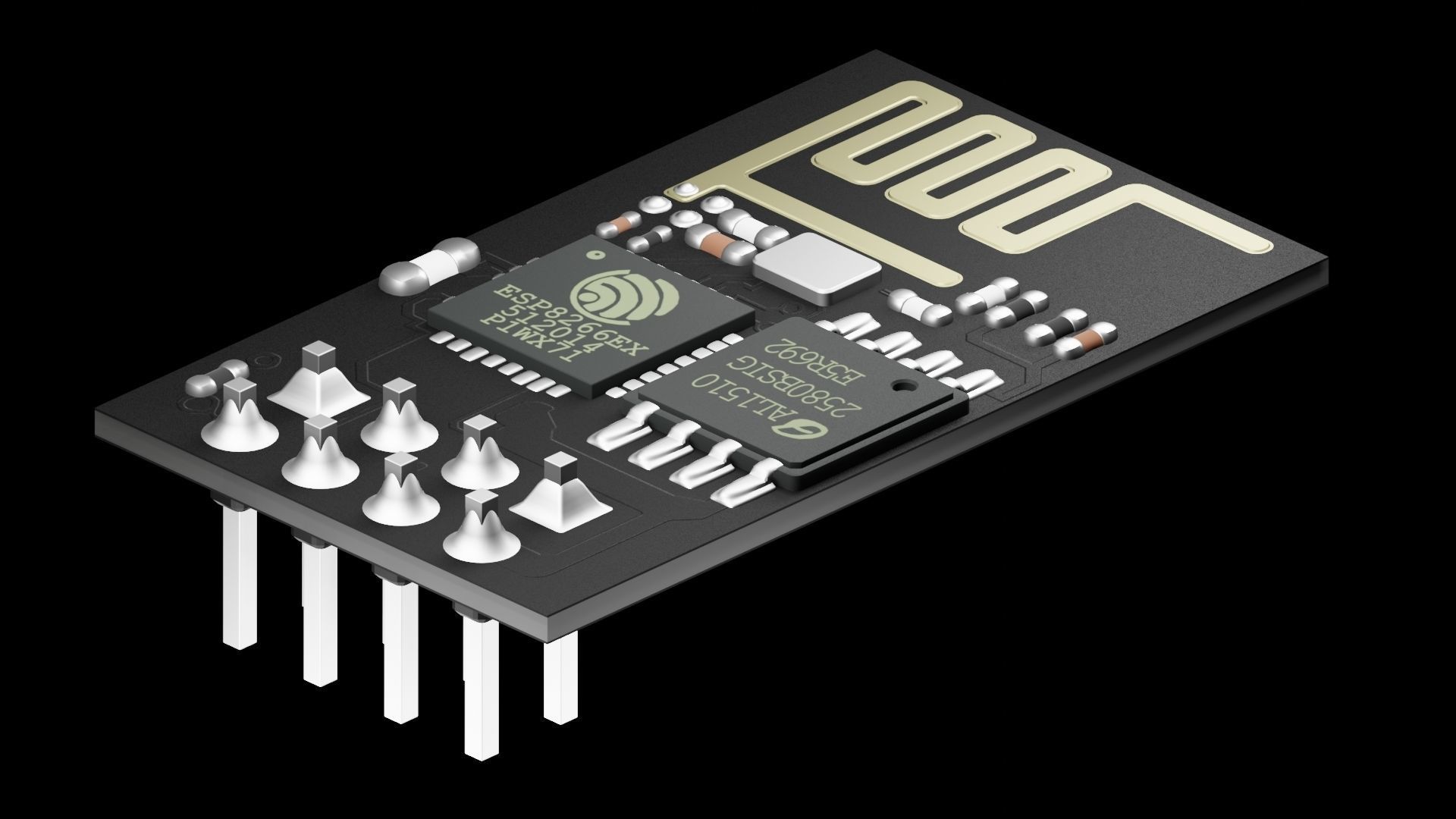 ESP8266WiFi module 3D model | CGTrader