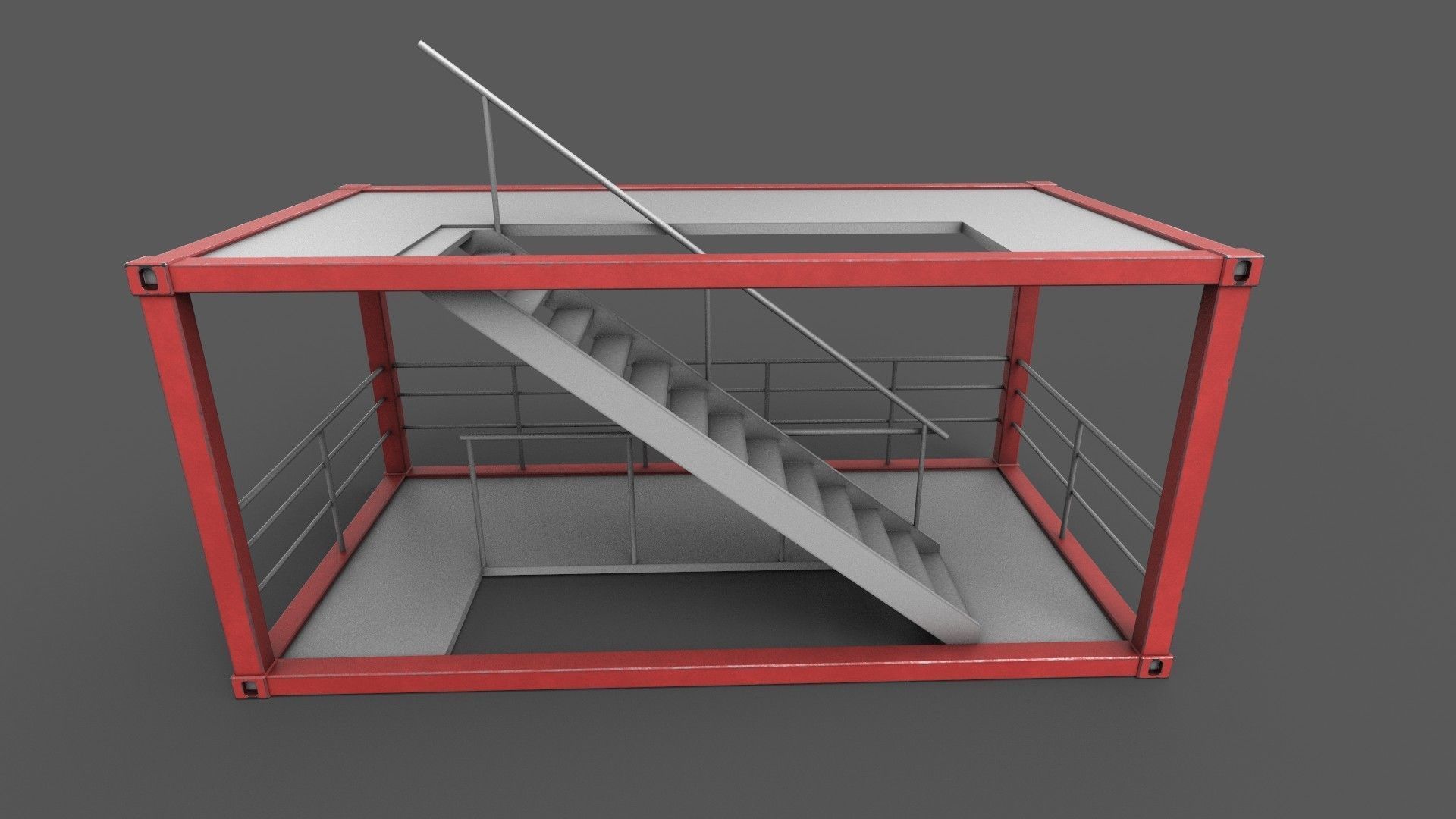 3D model Stairs Container VR / AR / low-poly | CGTrader