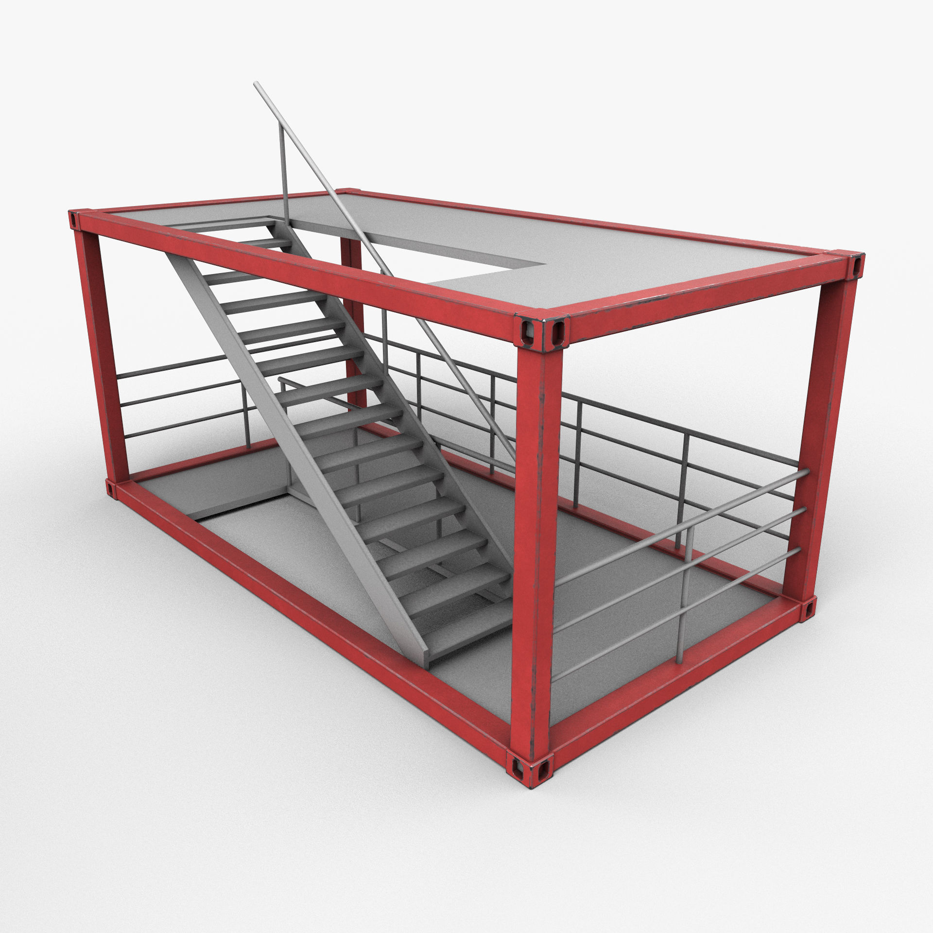 3D model Stairs Container VR / AR / low-poly | CGTrader