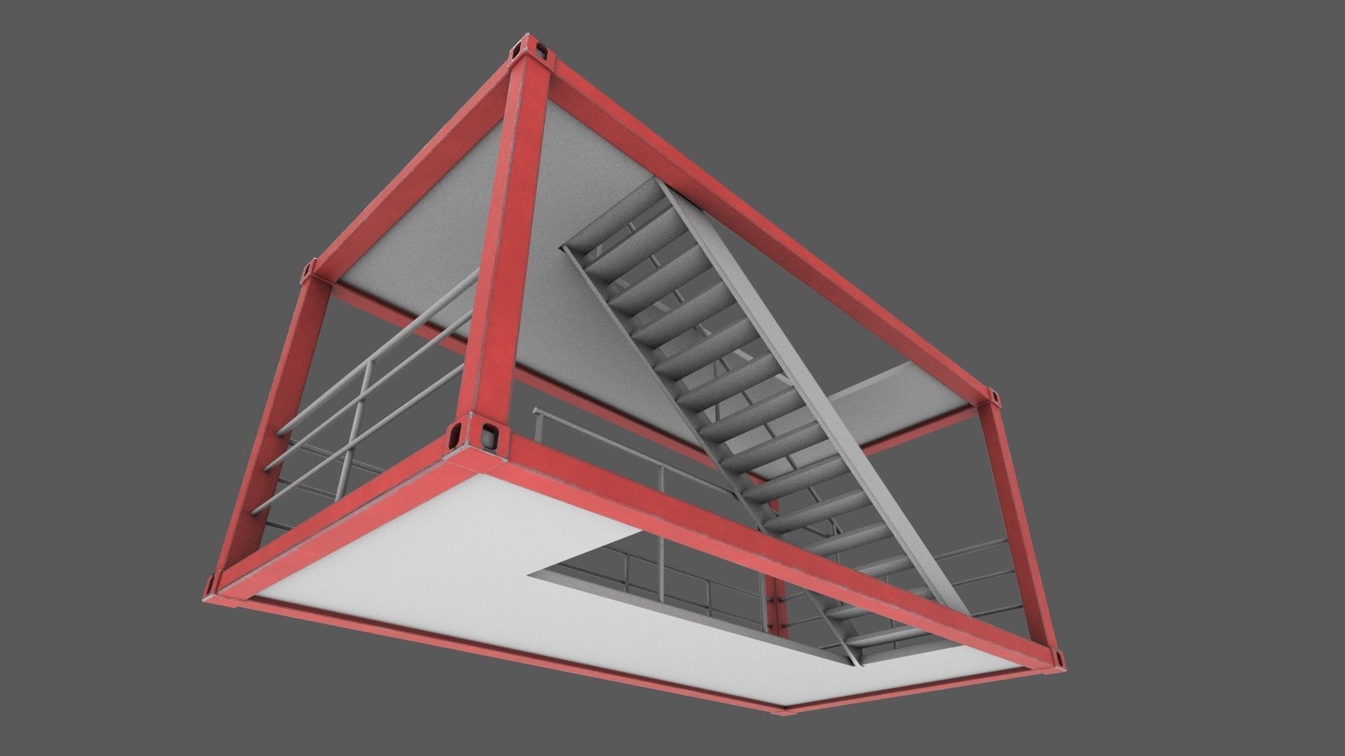 3D model Stairs Container VR / AR / low-poly | CGTrader