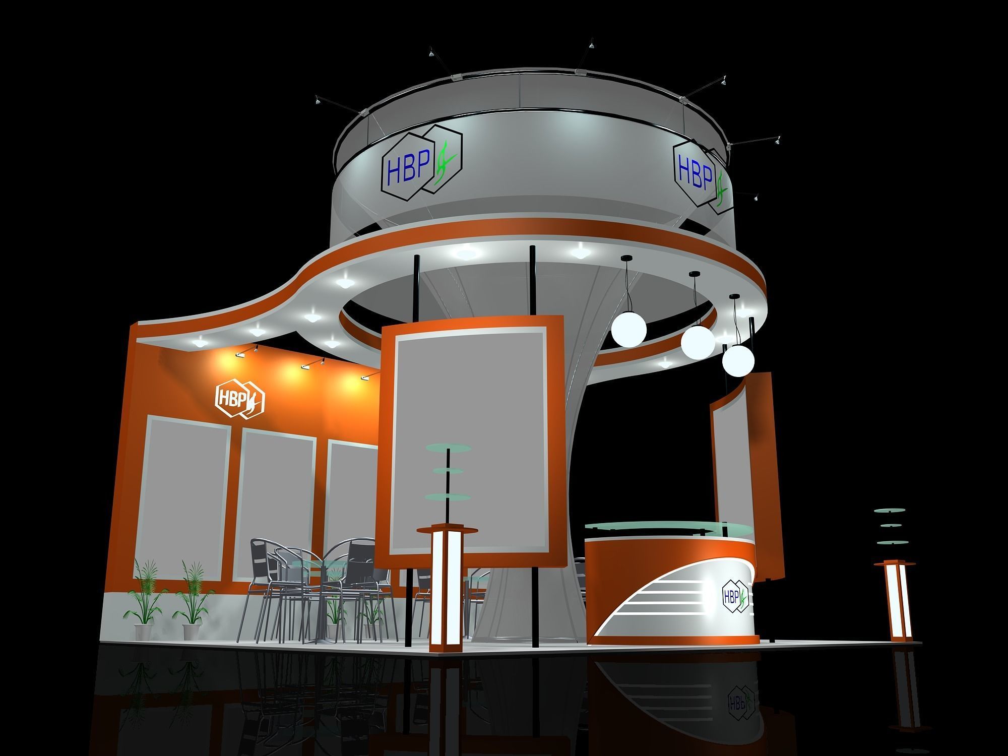 3D model stall design 15 x 15 side open-3 VR / AR / low-poly | CGTrader