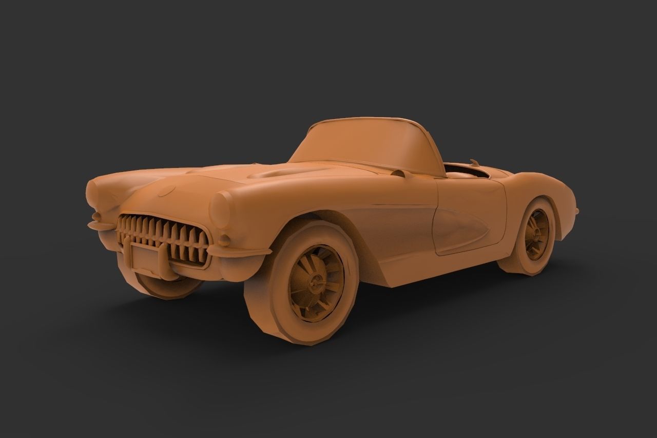 3D printable model Chevrolet Corvette C1 1953 | CGTrader