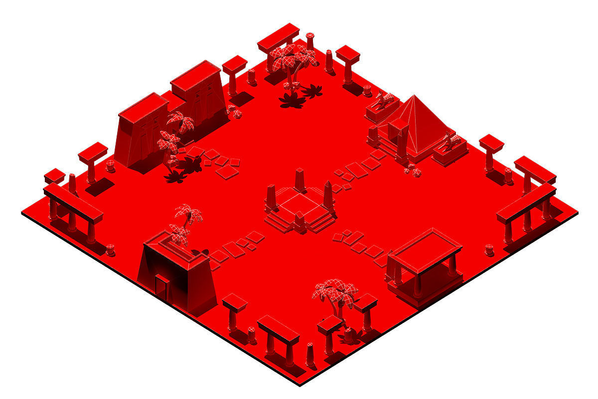 3D model cartoon levels map 3d models pack VR / AR / low-poly | CGTrader