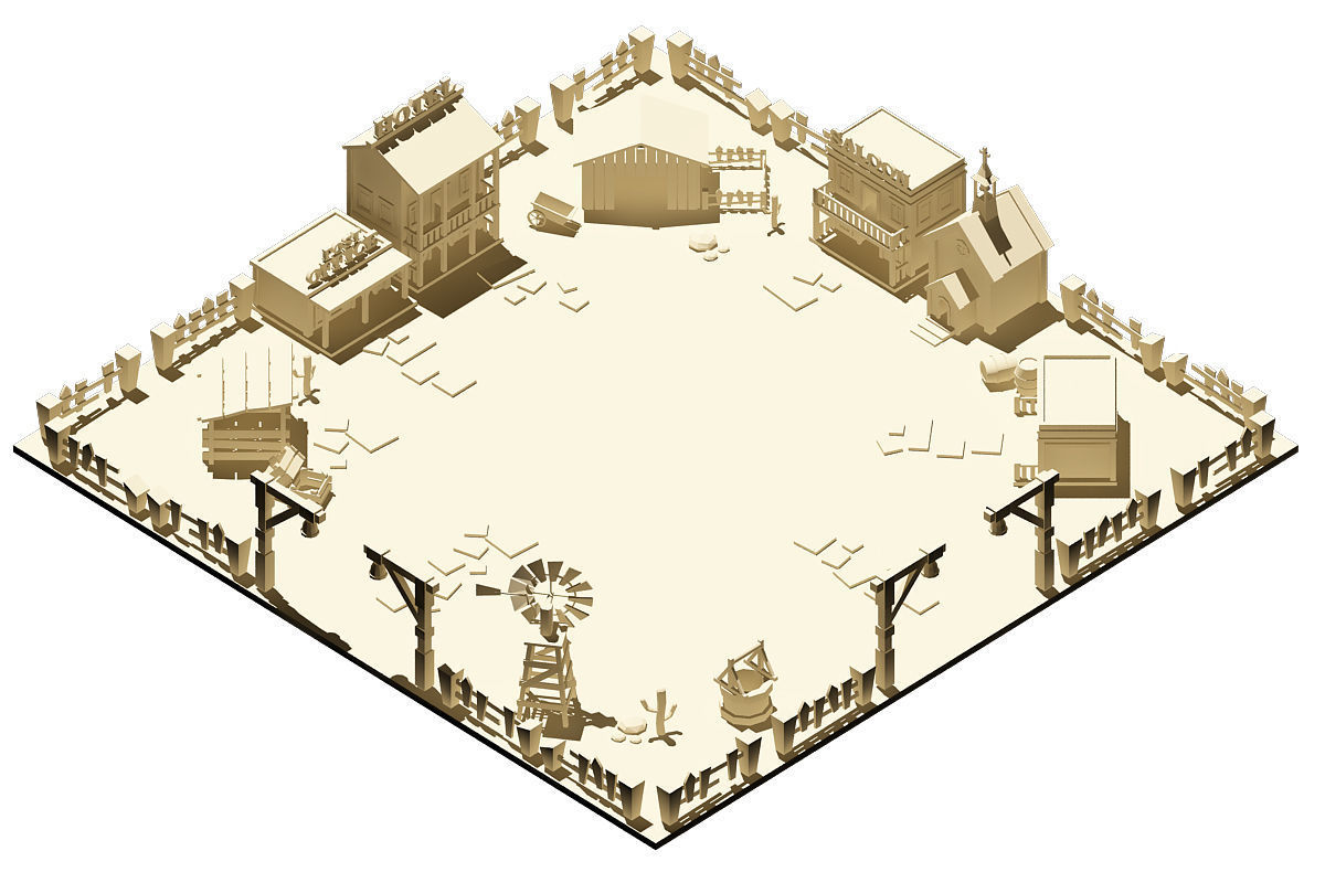 3D model cartoon levels map 3d models pack VR / AR / low-poly | CGTrader