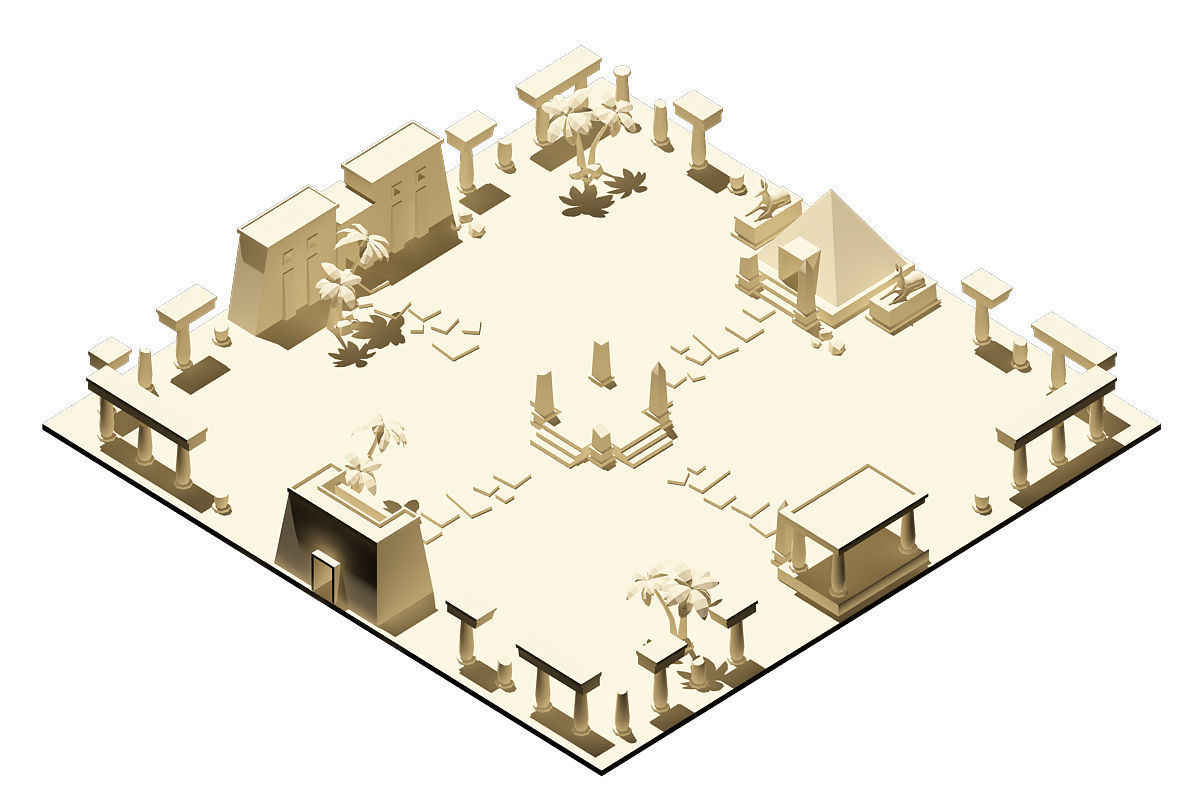 3D model cartoon levels map 3d models pack VR / AR / low-poly | CGTrader