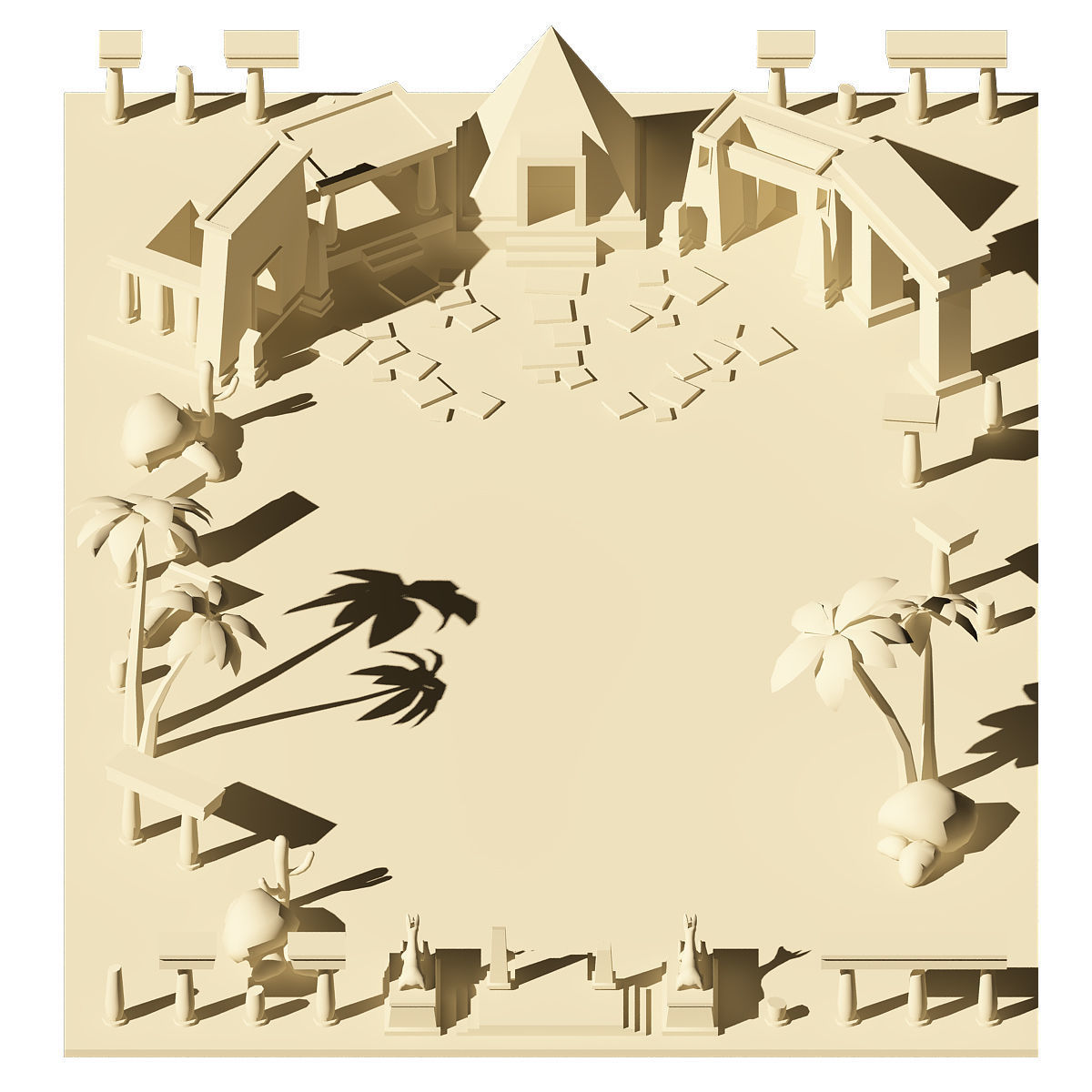 3D model cartoon levels map 3d models pack VR / AR / low-poly | CGTrader