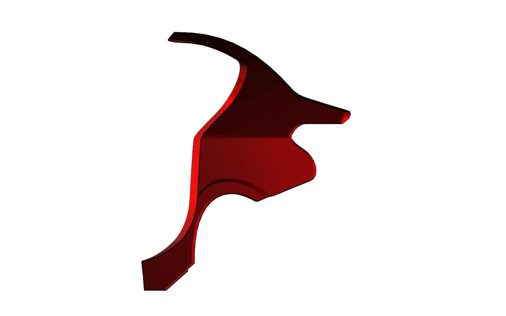 Car rear fender 3D model 3D printable | CGTrader