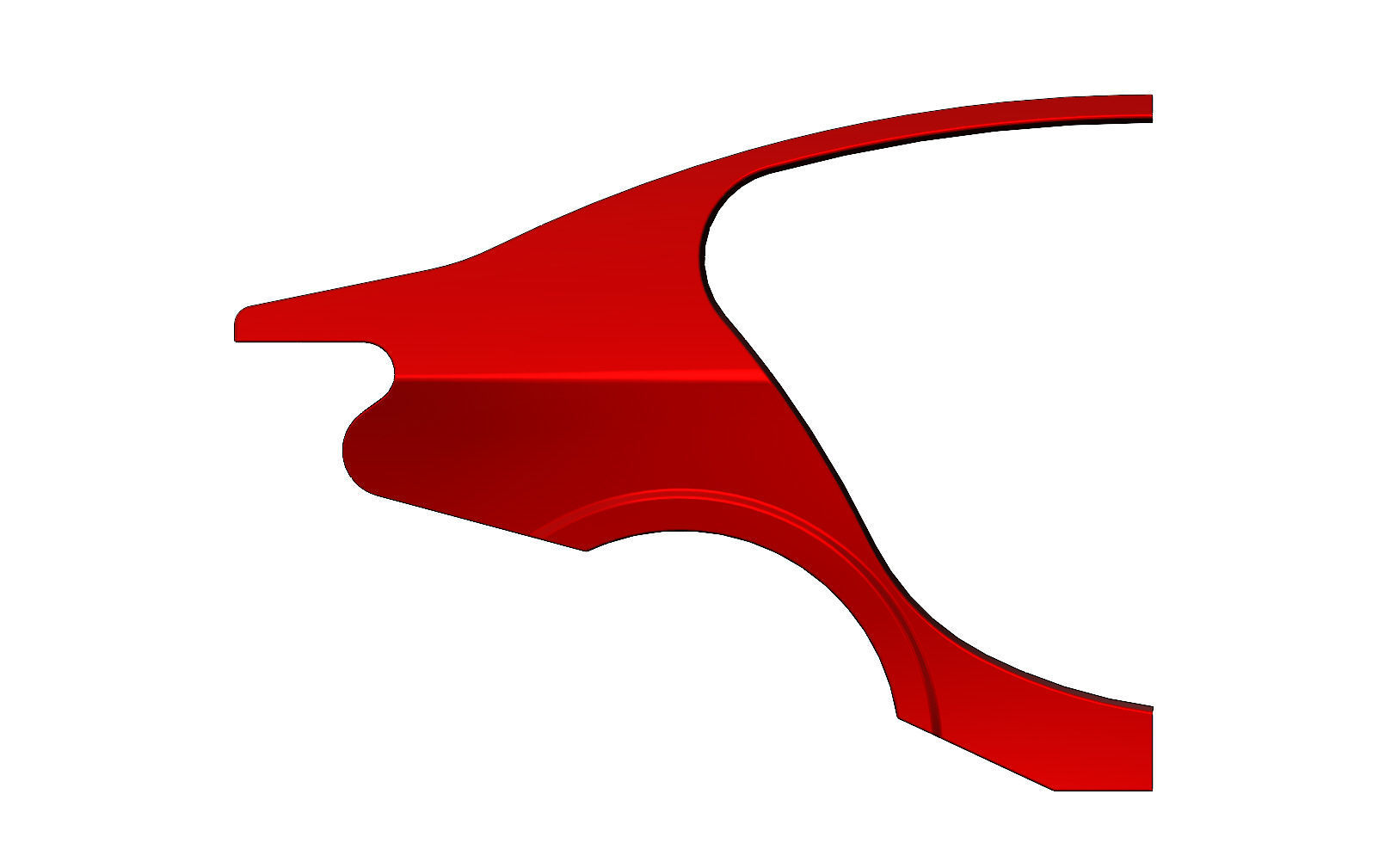 Car rear fender 3D model 3D printable | CGTrader