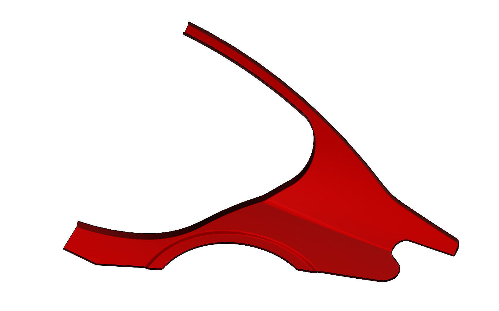 Car rear fender 3D model 3D printable | CGTrader