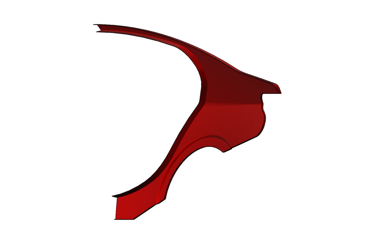 Car rear fender 3D model 3D printable | CGTrader