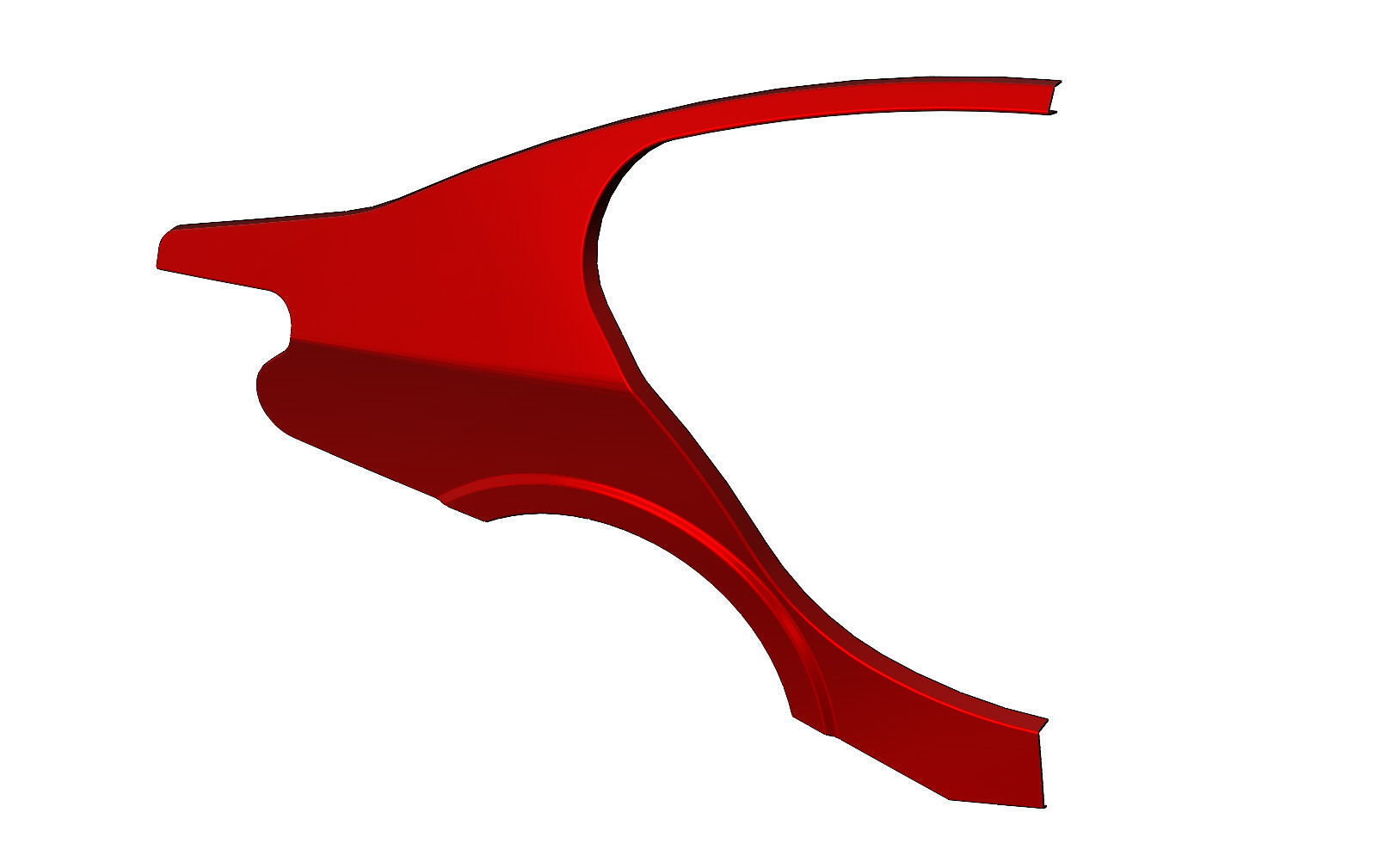 Car rear fender 3D model 3D printable | CGTrader