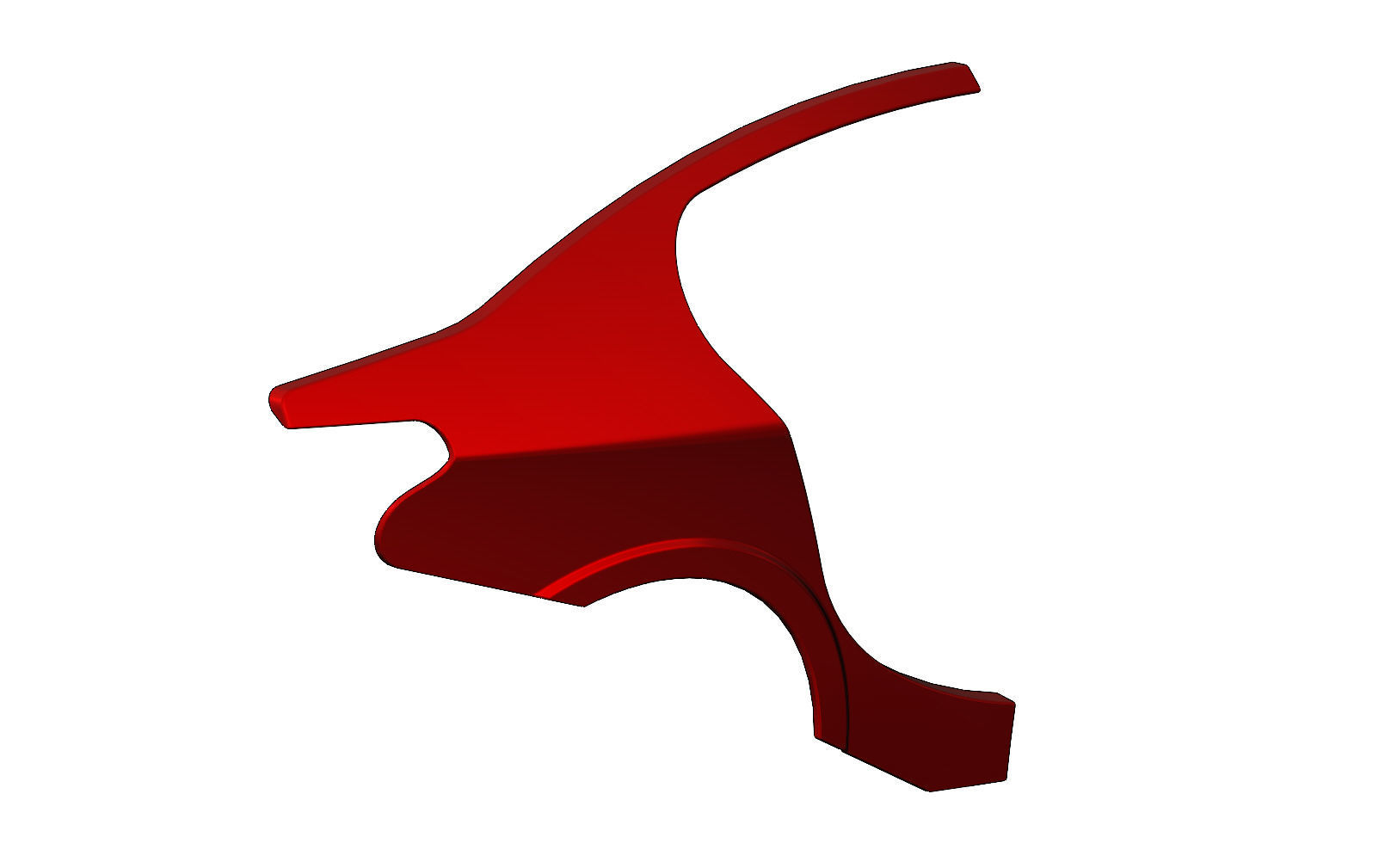 Car rear fender 3D model 3D printable | CGTrader