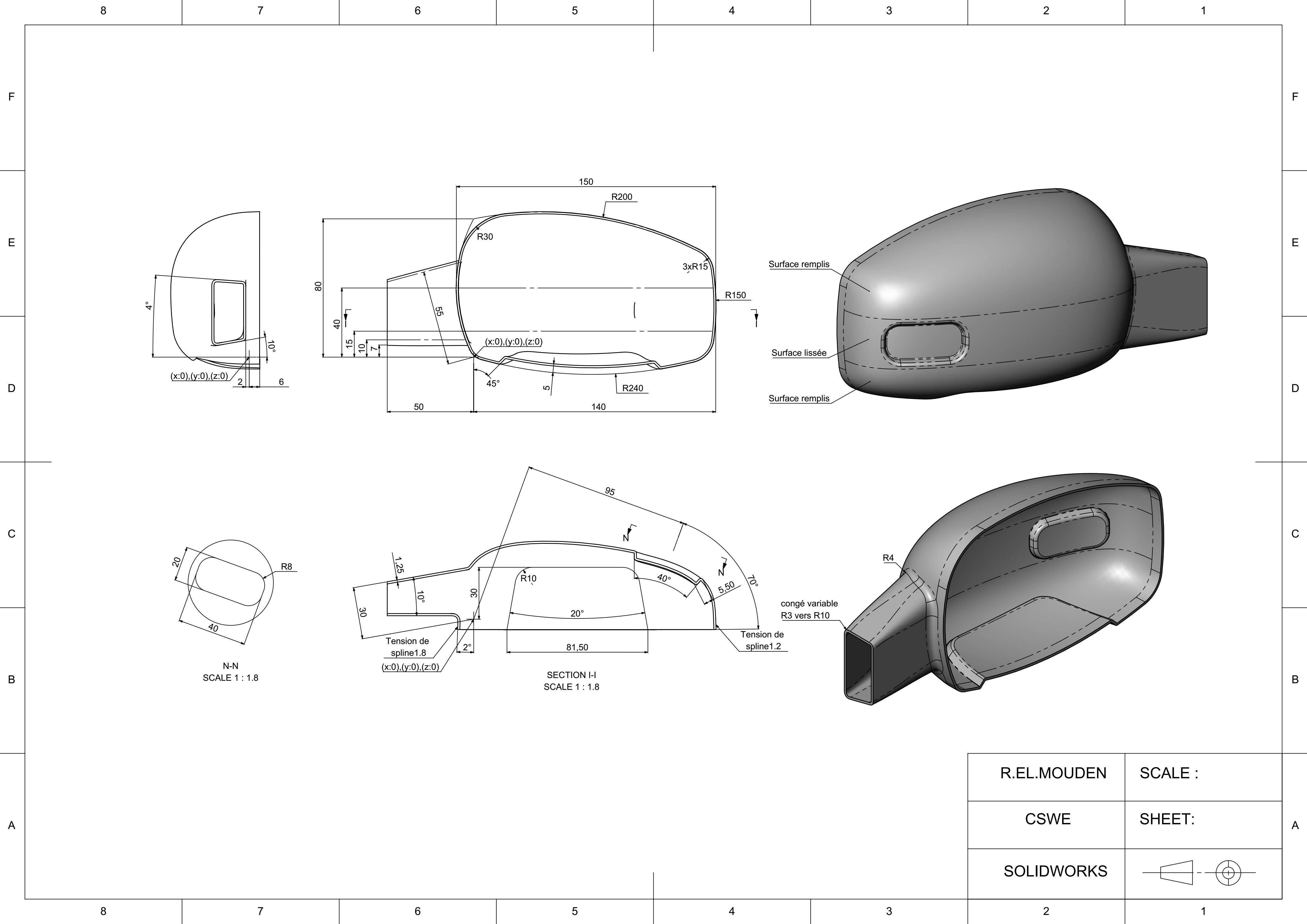 Side view mirror plastic cover 3D model 3D printable | CGTrader