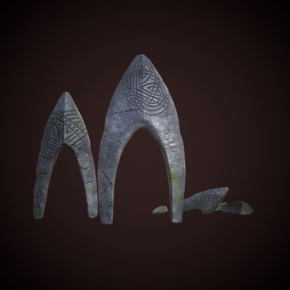 3D model Fantasy rune stones VR / AR / low-poly | CGTrader