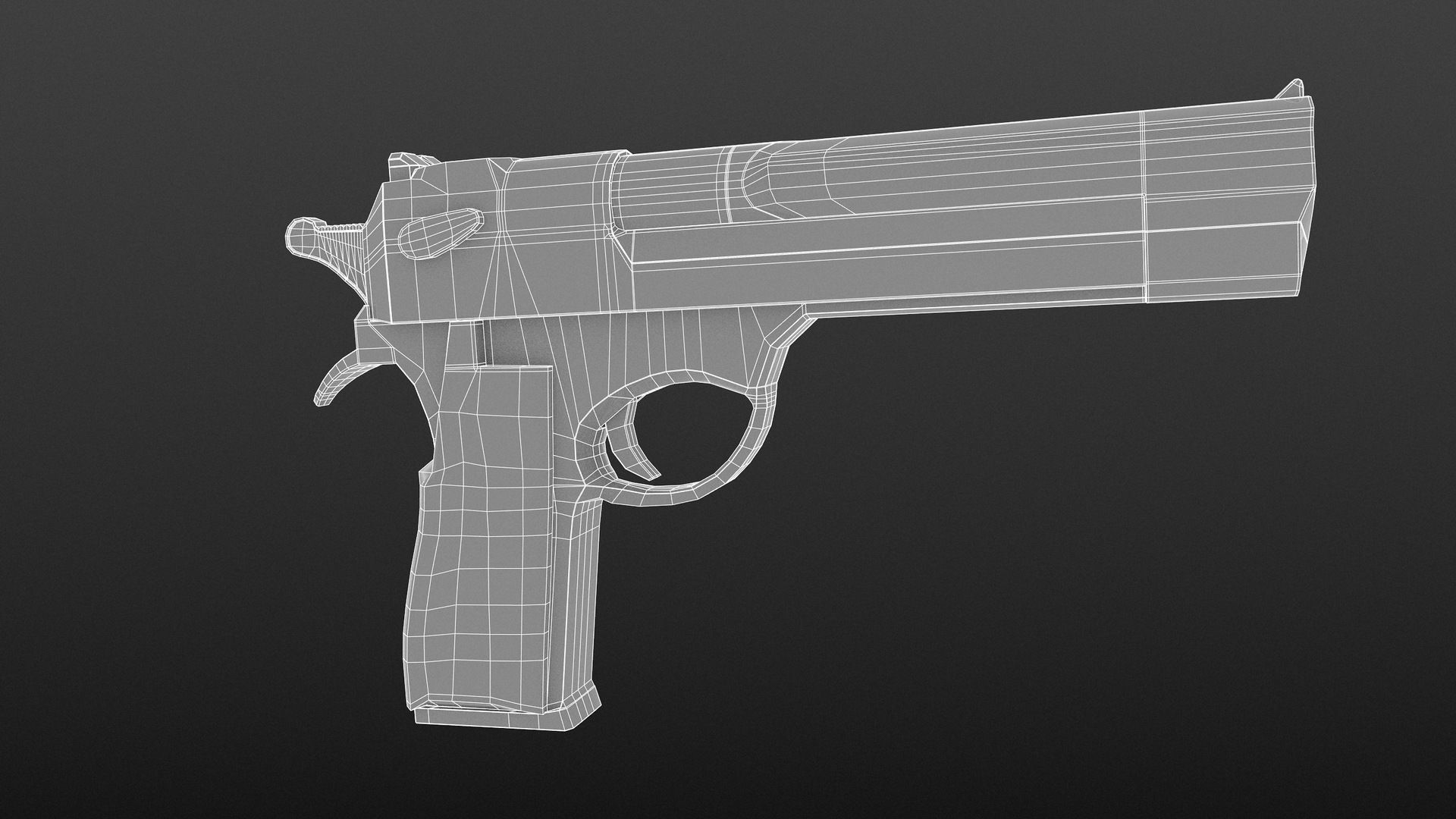 3D model Gun PBR Low Poly handgun VR / AR / low-poly | CGTrader
