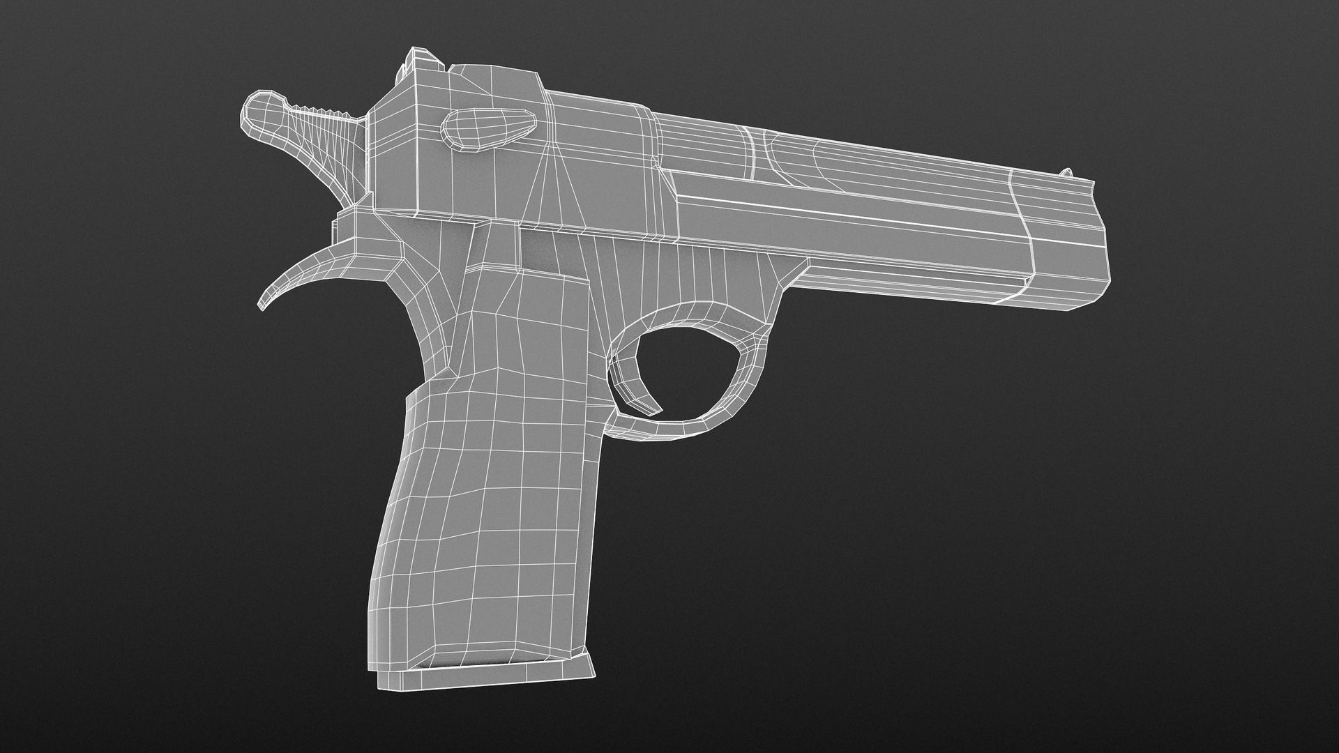 3D model Gun PBR Low Poly handgun VR / AR / low-poly | CGTrader