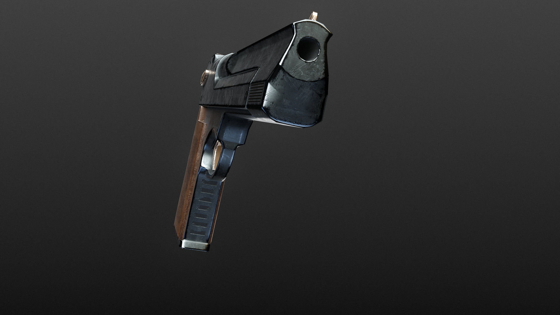 3D model Gun PBR Low Poly handgun VR / AR / low-poly | CGTrader