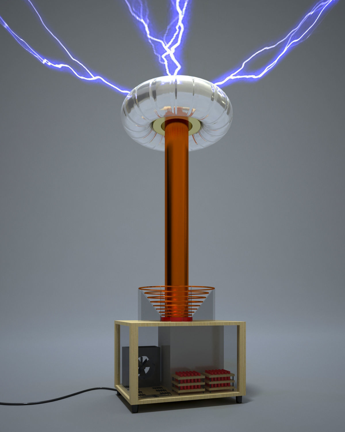 Tesla Coil 3D model | CGTrader
