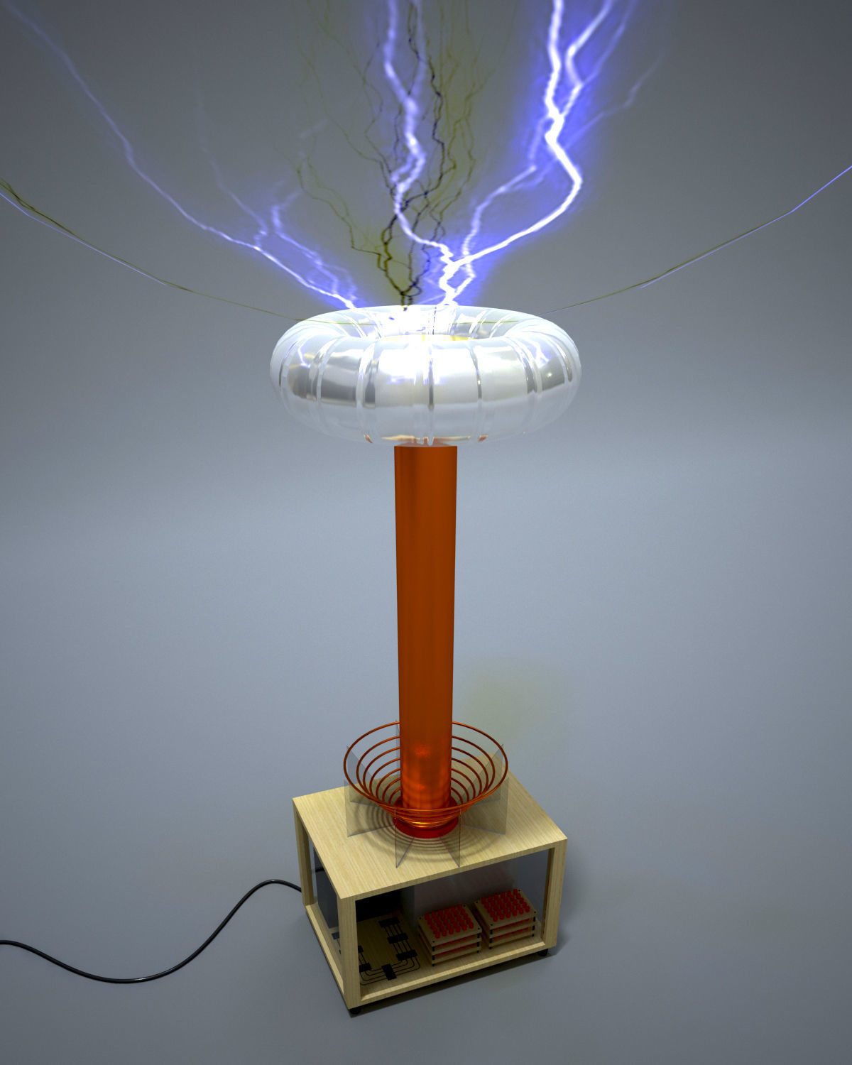 Tesla Coil 3D model | CGTrader