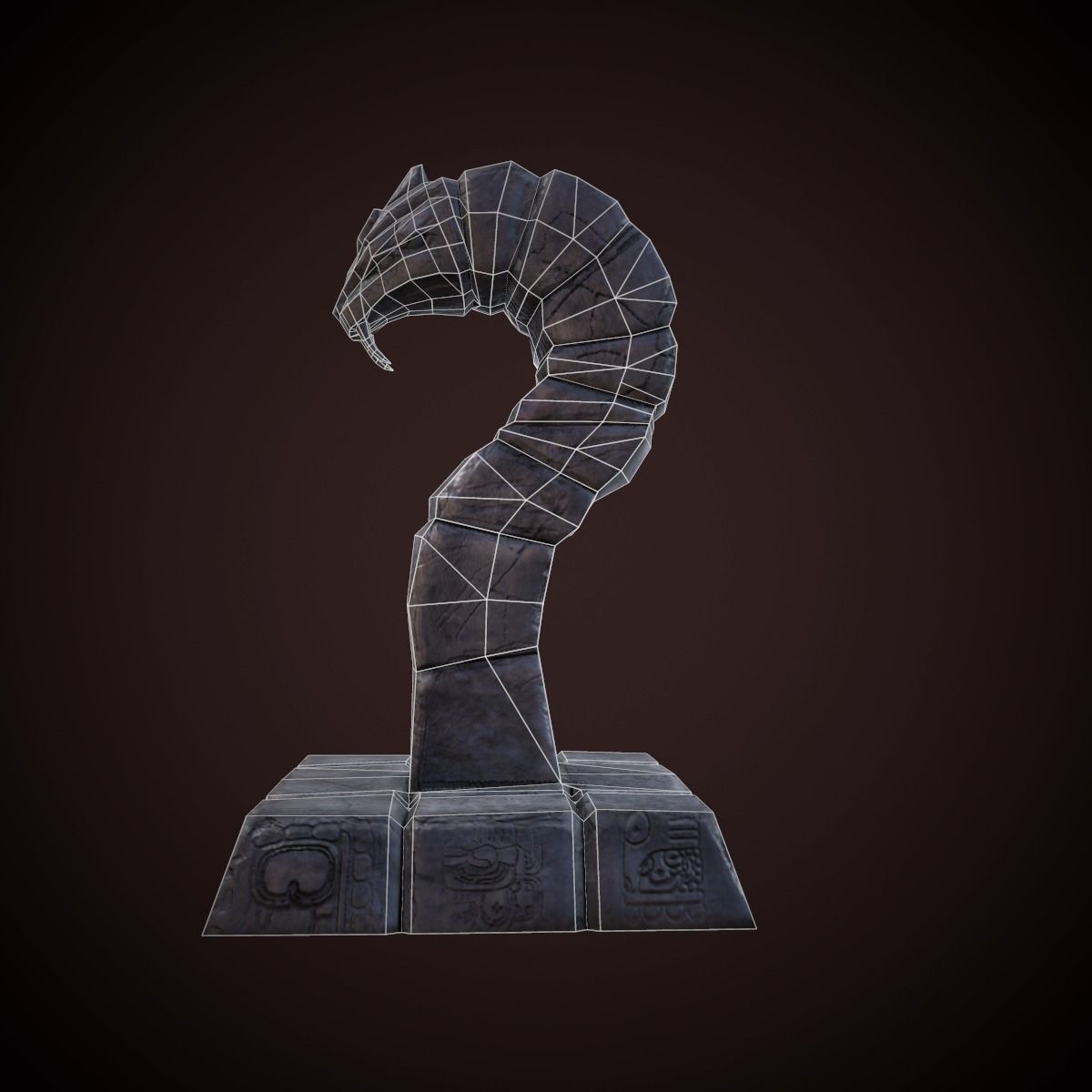 3D model Mayan statue snake VR / AR / low-poly | CGTrader