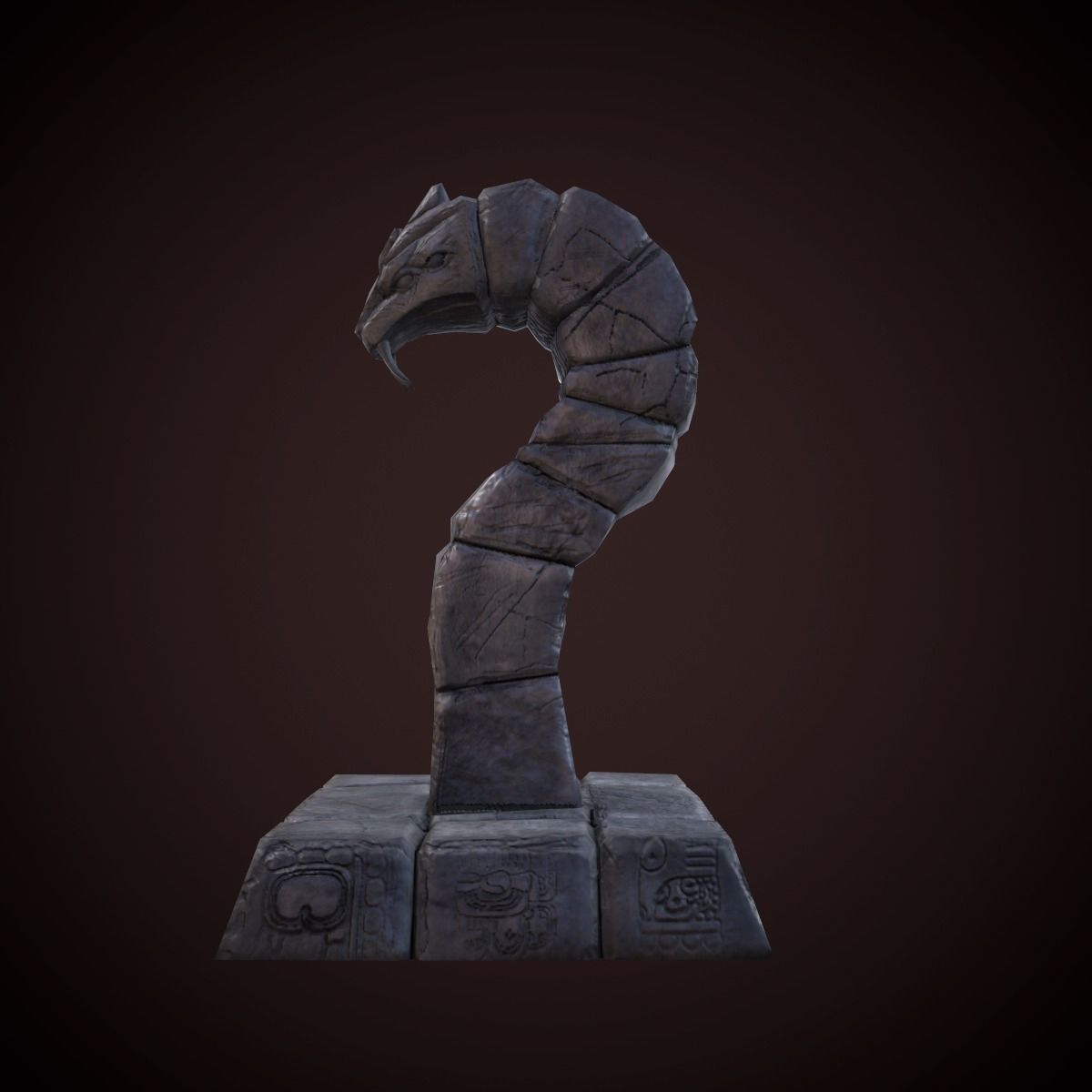 3D model Mayan statue snake VR / AR / low-poly | CGTrader