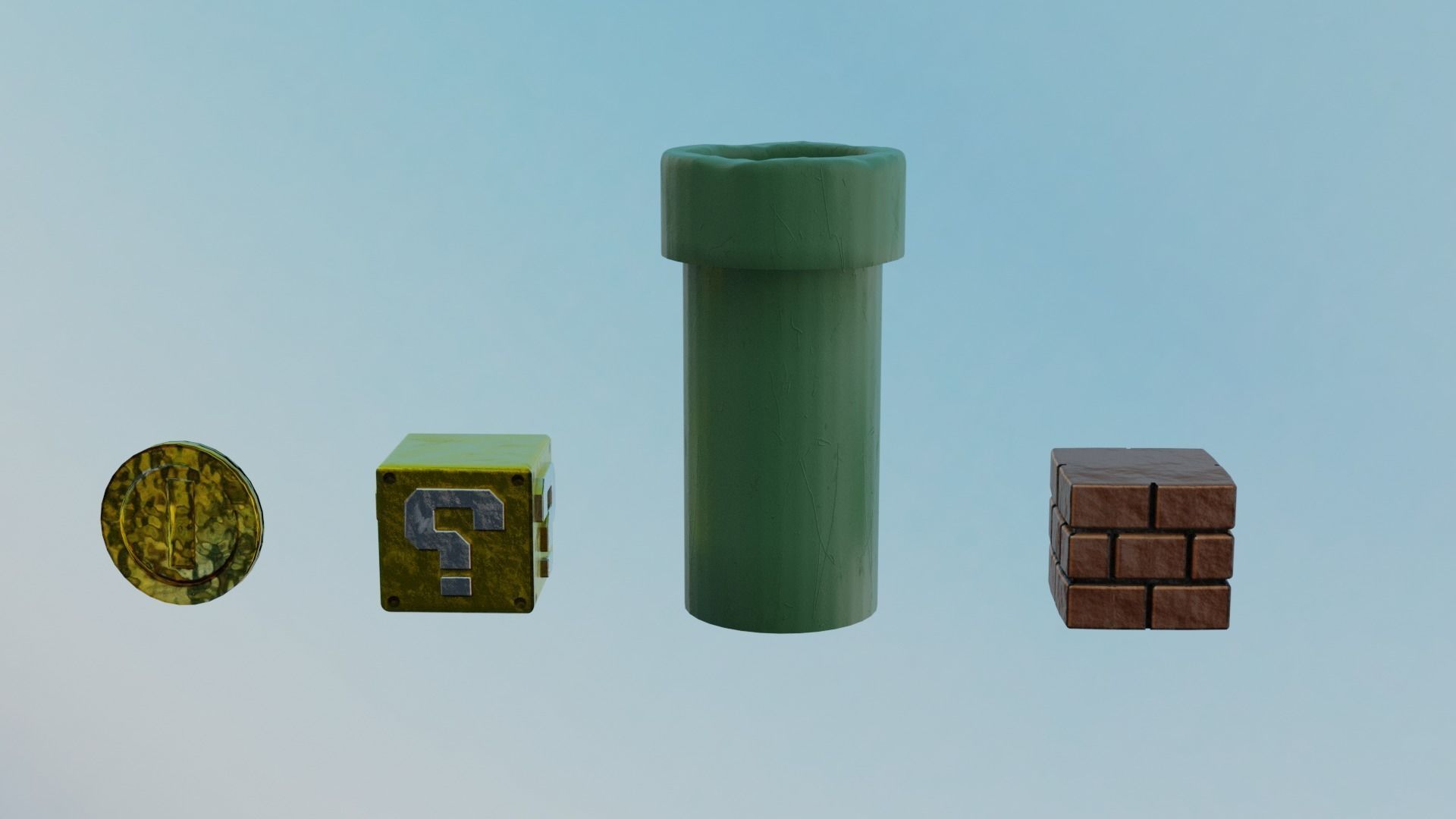 Realistic Mario Items free VR / AR / low-poly 3D model | CGTrader