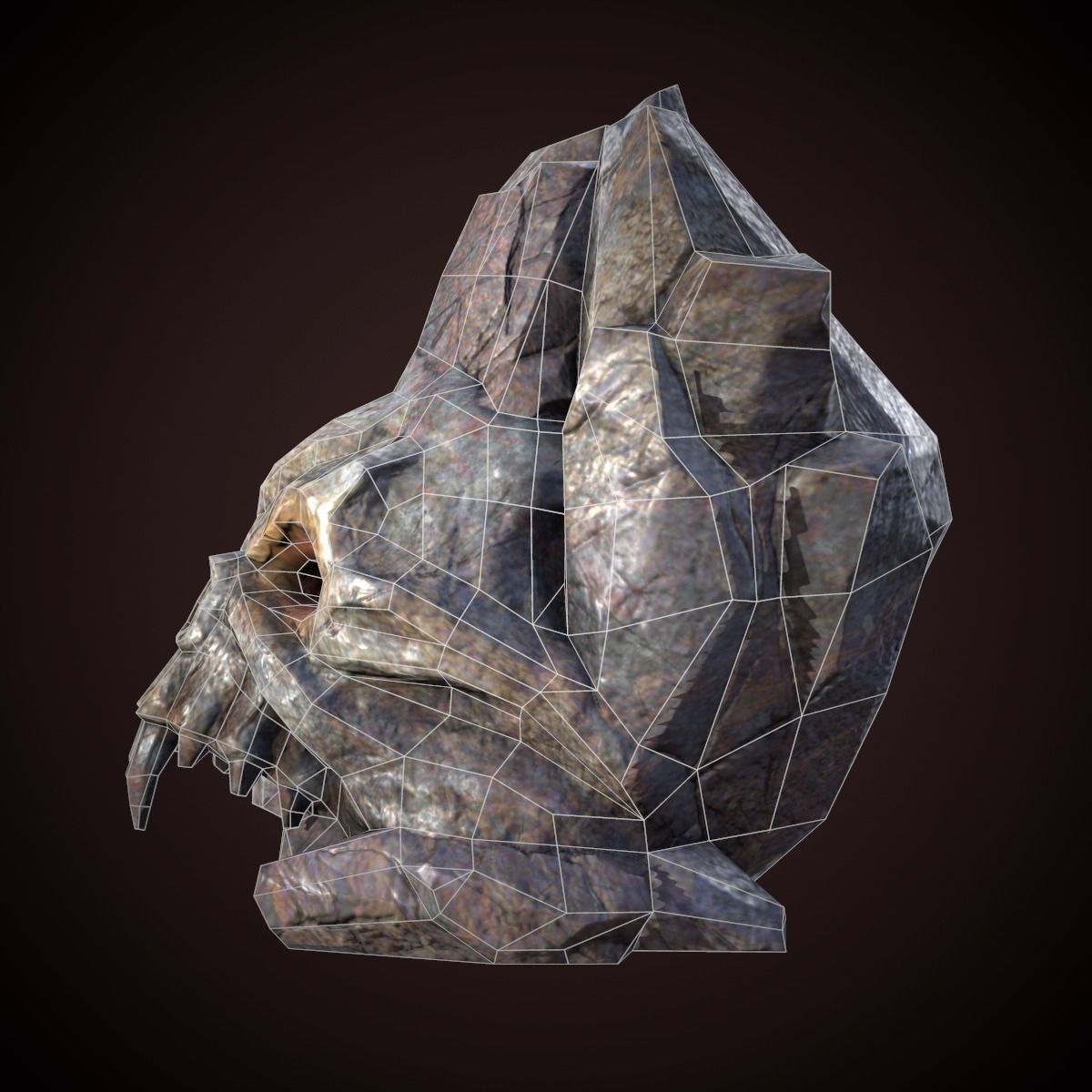 3D model Statue skull VR / AR / low-poly | CGTrader