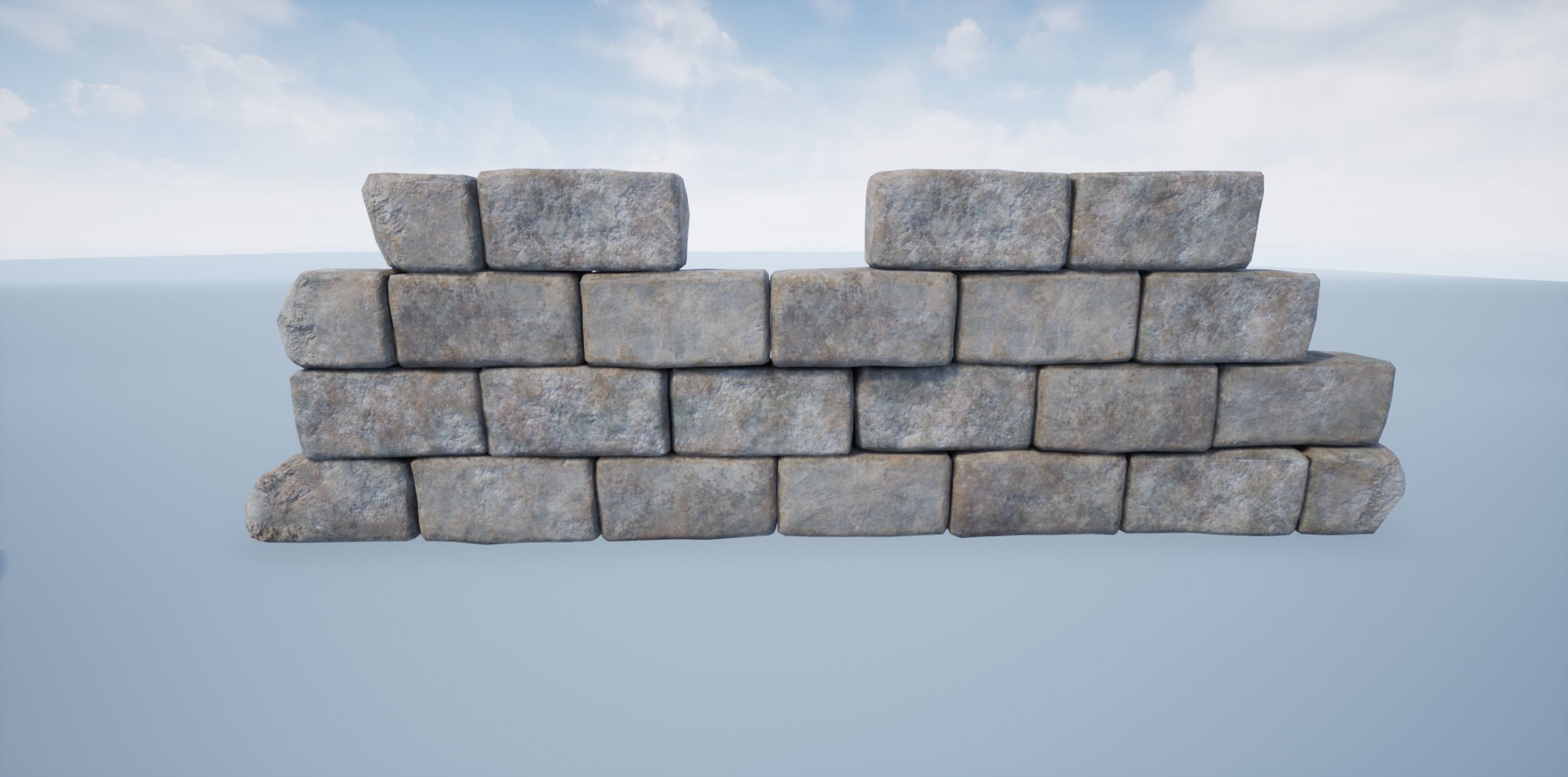 3D model PBR Stone bricks low poly VR / AR / low-poly | CGTrader