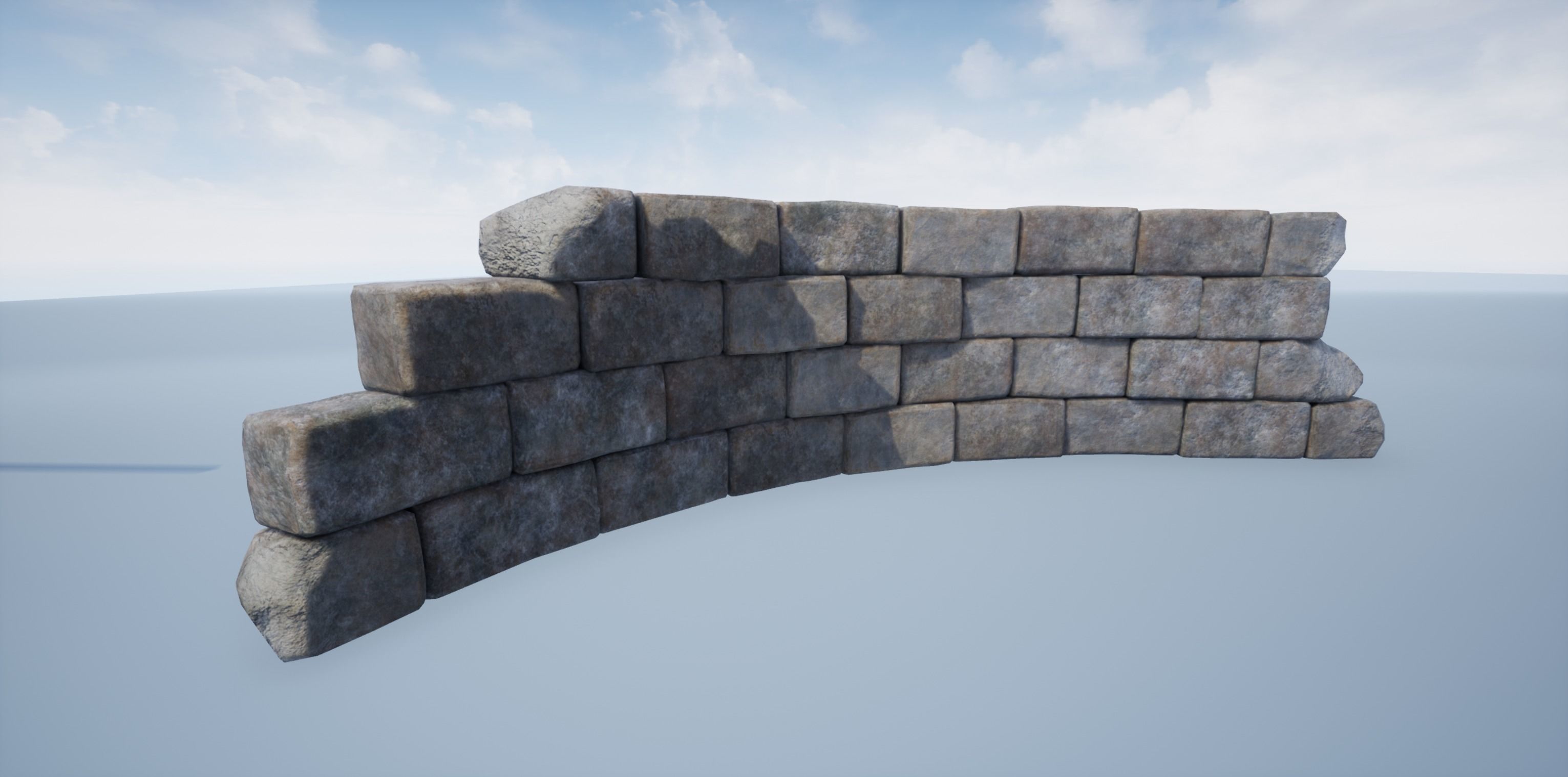 3D model PBR Stone bricks low poly VR / AR / low-poly | CGTrader