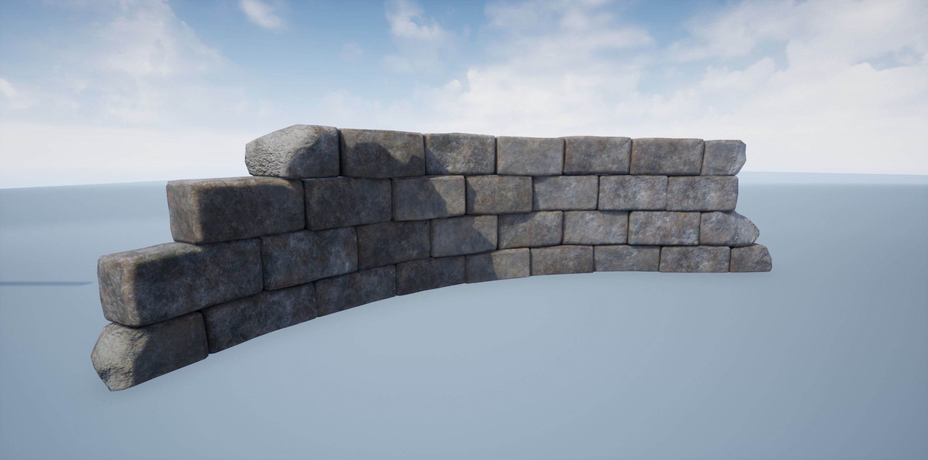 3D model PBR Stone bricks low poly VR / AR / low-poly | CGTrader