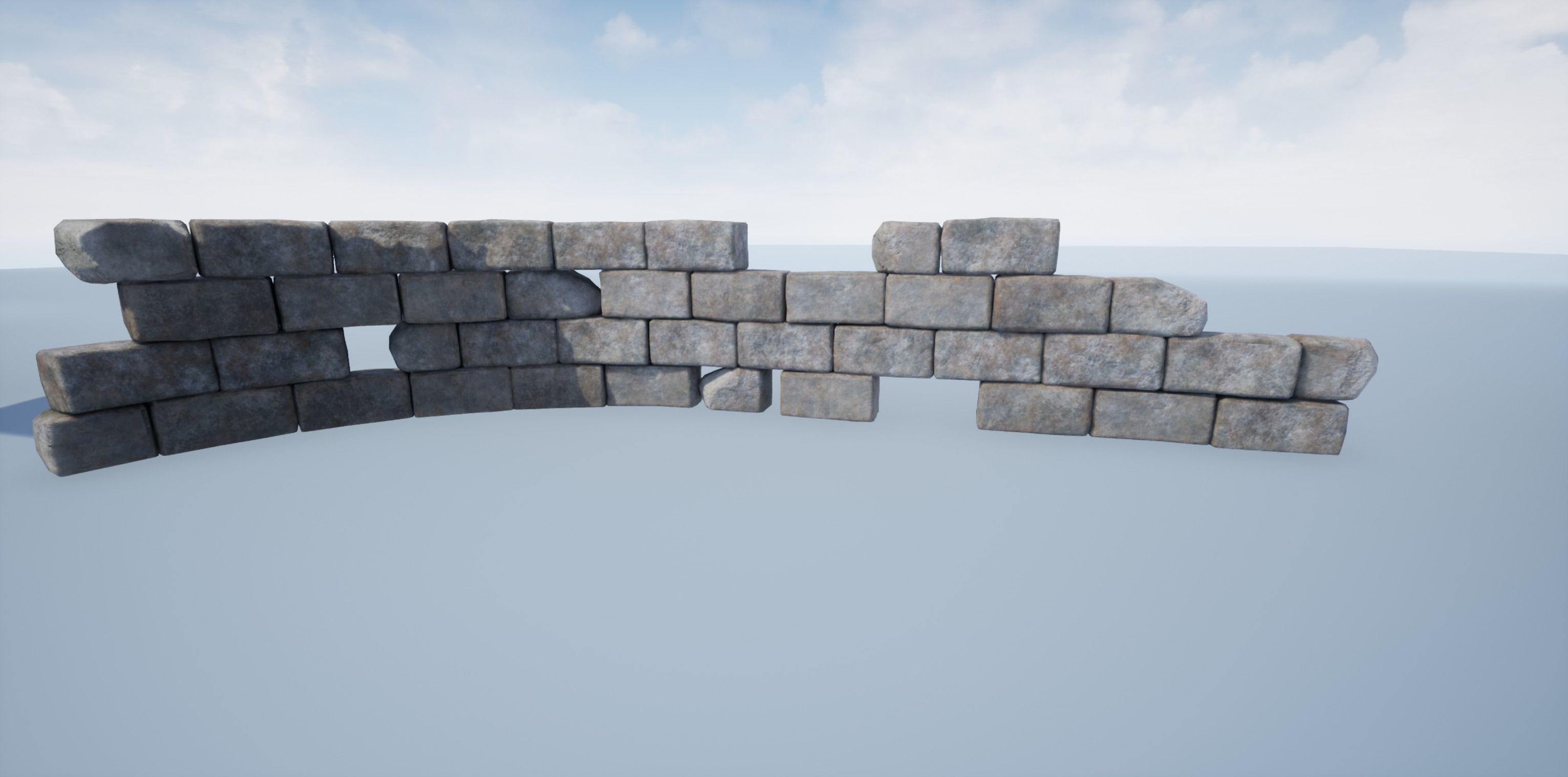 3D model PBR Stone bricks low poly VR / AR / low-poly | CGTrader