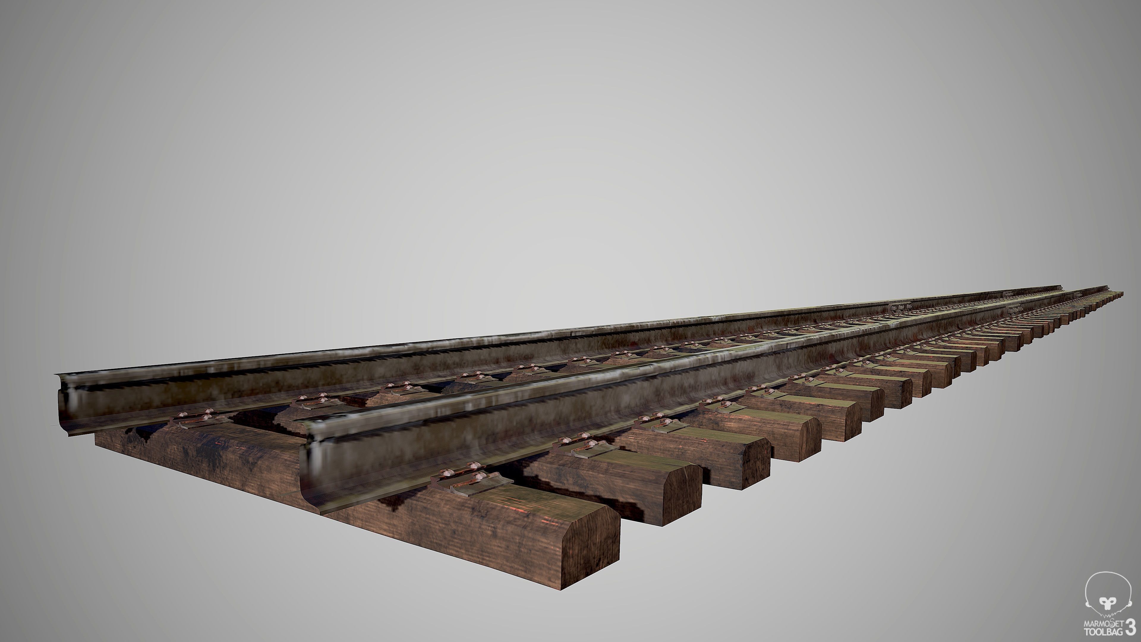 3D model Railroad Track VR / AR / low-poly | CGTrader