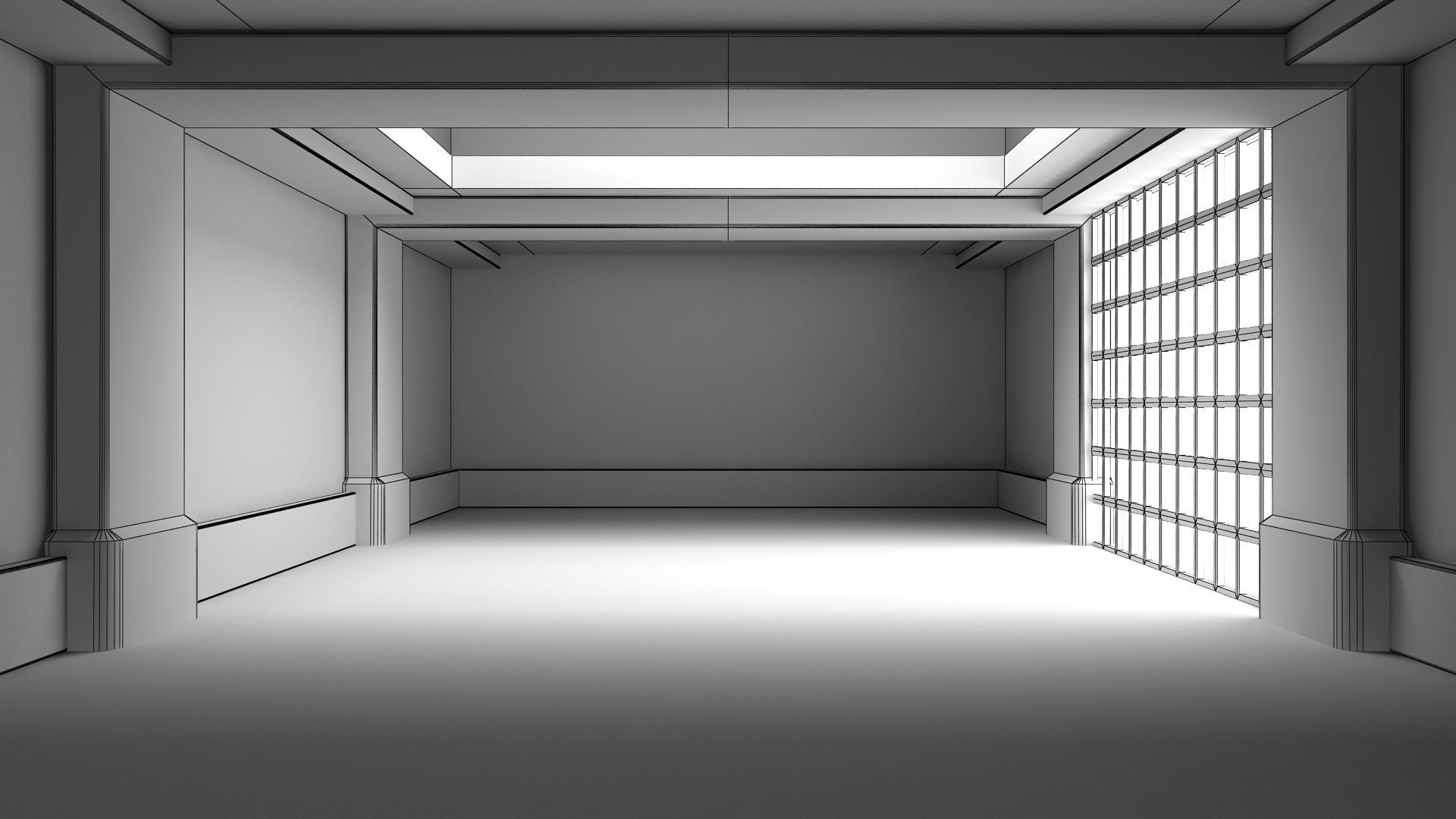 Empty room interior 03 3D model | CGTrader