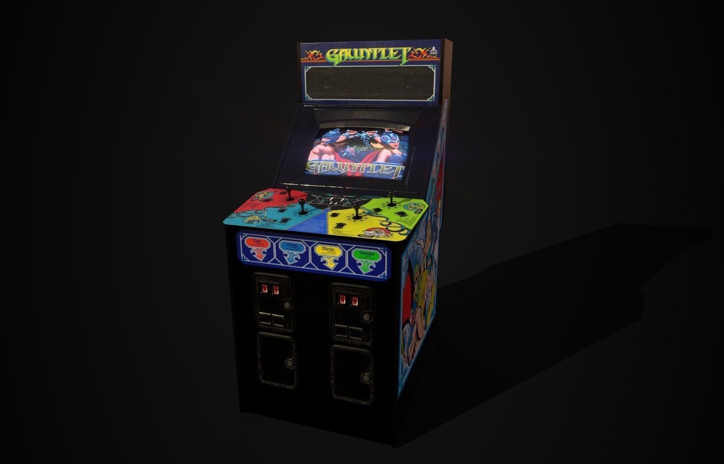 3D model Gauntlet arcade machine VR / AR / low-poly | CGTrader