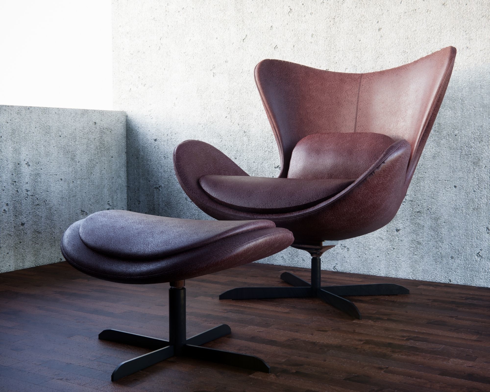 Armchair an Ottoman Family for Revit 3D model | CGTrader