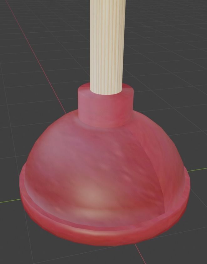 Plunger wooden stick free 3D model 3D printable | CGTrader